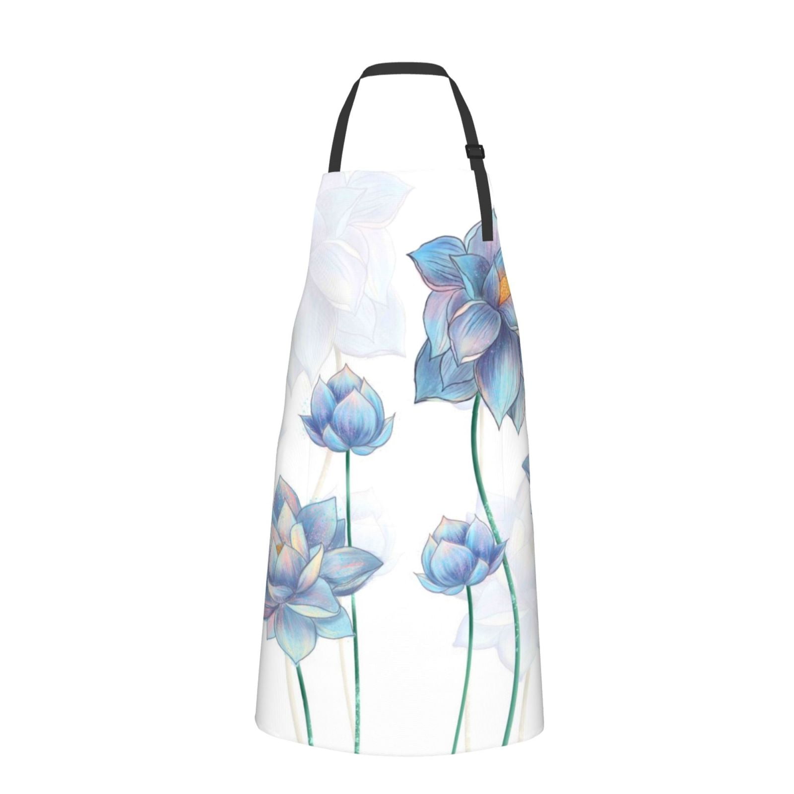 Bingfone Pale Blue Lotus Flowers Apron Gifts For Men, Women ...
