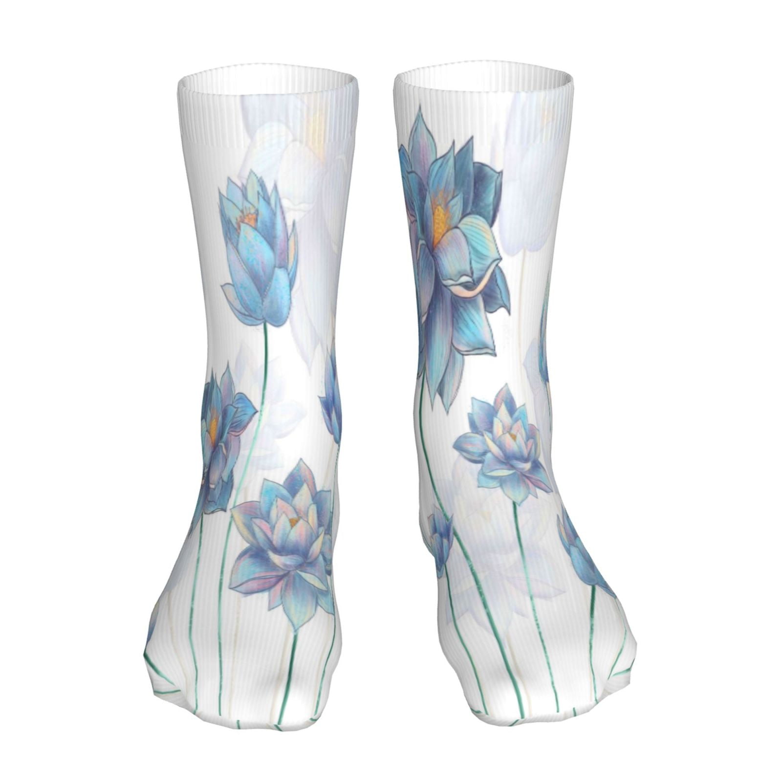 Bingfone Pale Blue Lotus Flowers Prirnt Women's Men's Fun Pattern and ...
