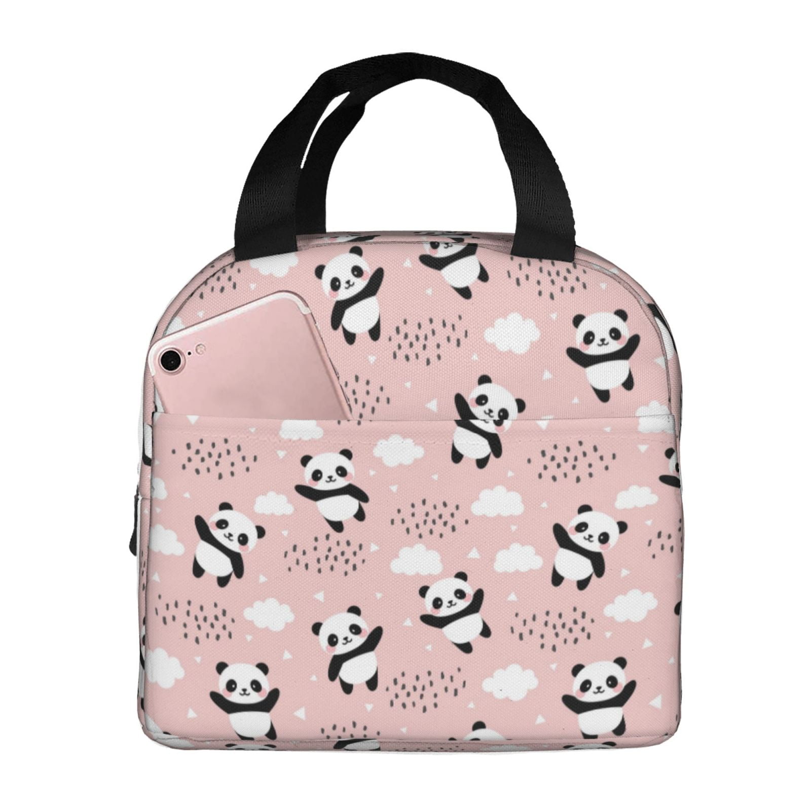 Bingfone Panda Flying in the Sky (2) Print Lunch Bag Insulated Lunch ...