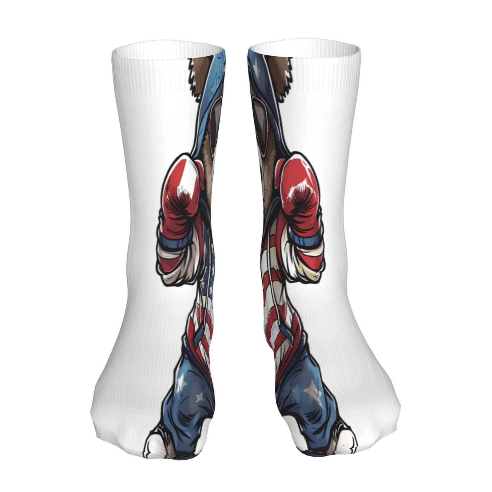 Bingfone Patriotic Boxing Bear Art Prirnt Women's Men's Fun Pattern and ...