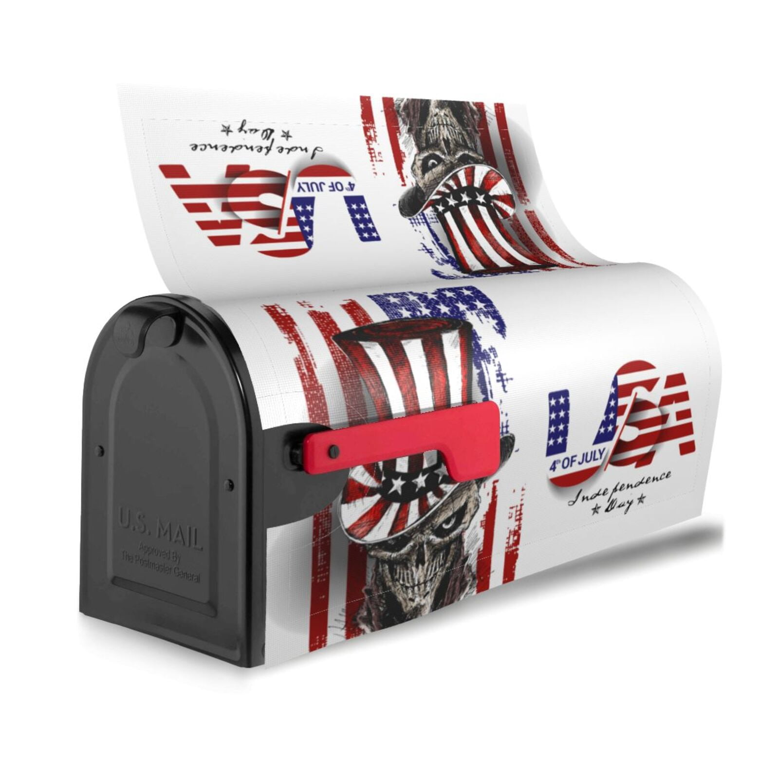 Bingfone Patriotic Skull Art Magnetic Mailbox Cover Standard Size for ...
