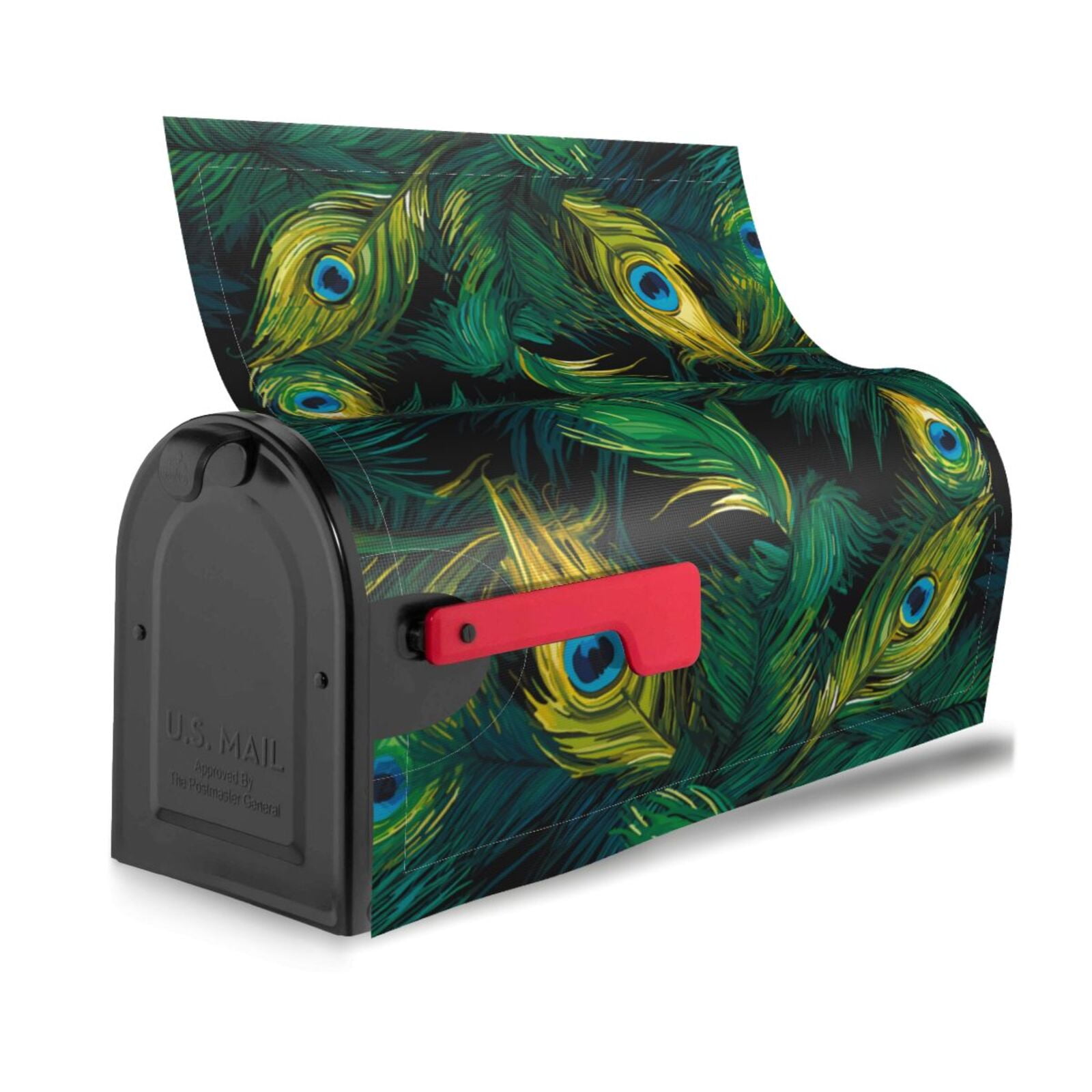 Bingfone Peacock Feathers2 Magnetic Mailbox Cover Standard Size for ...