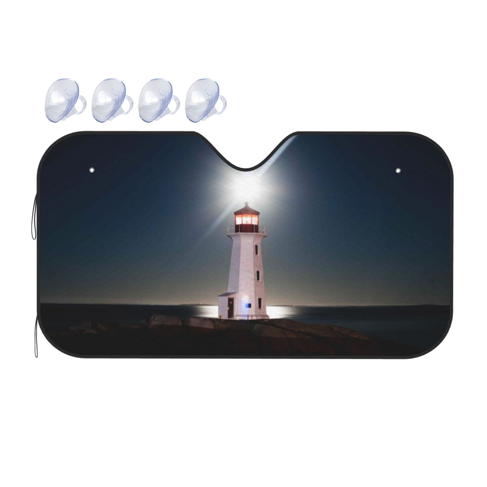Bingfone Peggy'S Cove Lighthouse Car Windshield Sunshade,Sun Foldable ...