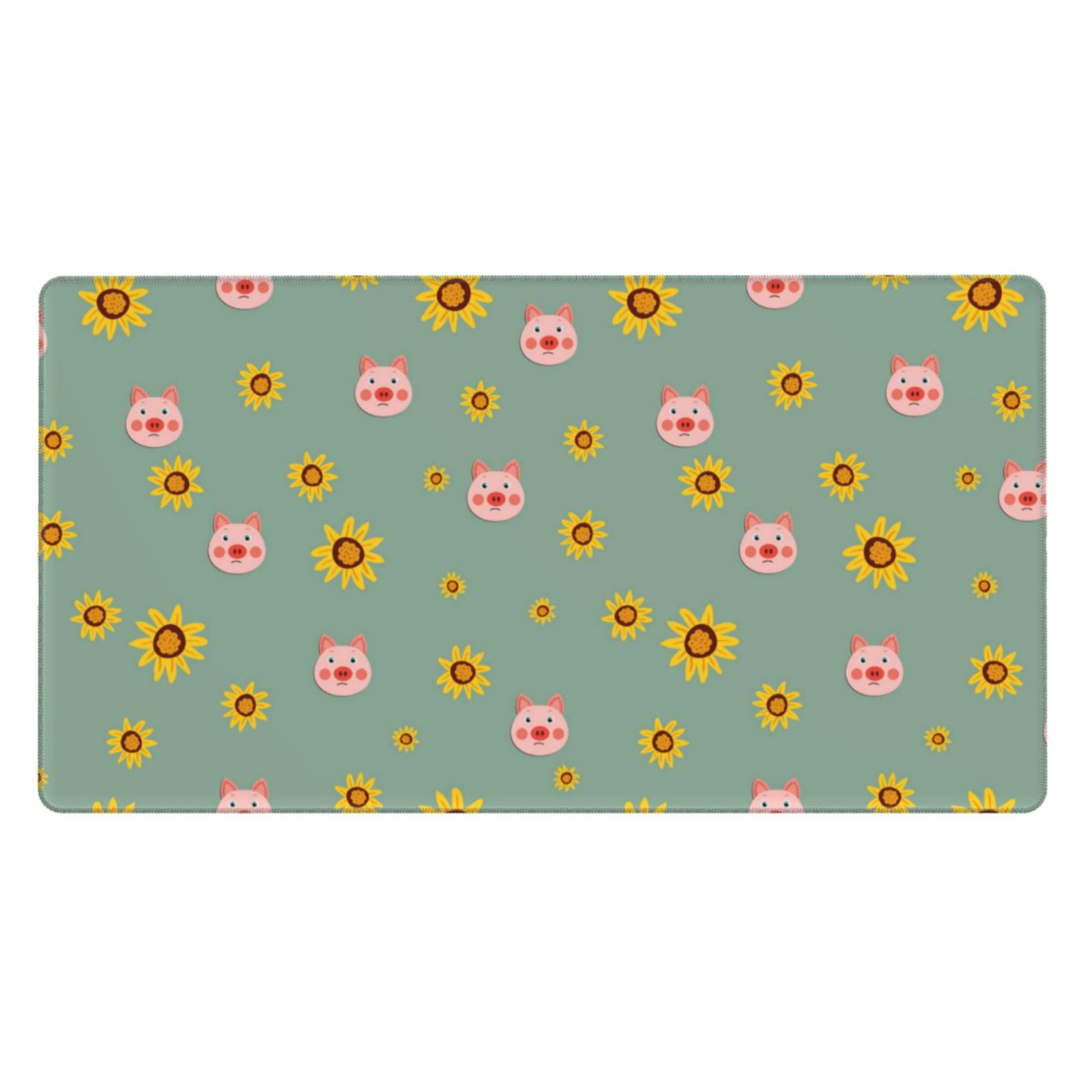 Bingfone Pig Face With Sunflower Large Gaming Mouse Pad,Extended Desk ...