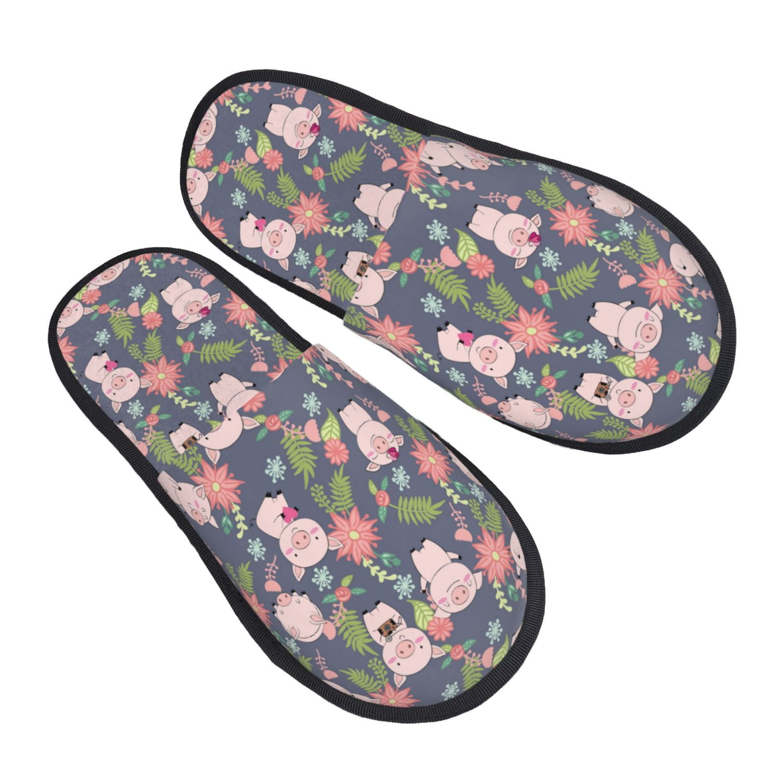 Bingfone Pigs 1 House Slippers for Women Men with Soft Rubber Sole Slip ...