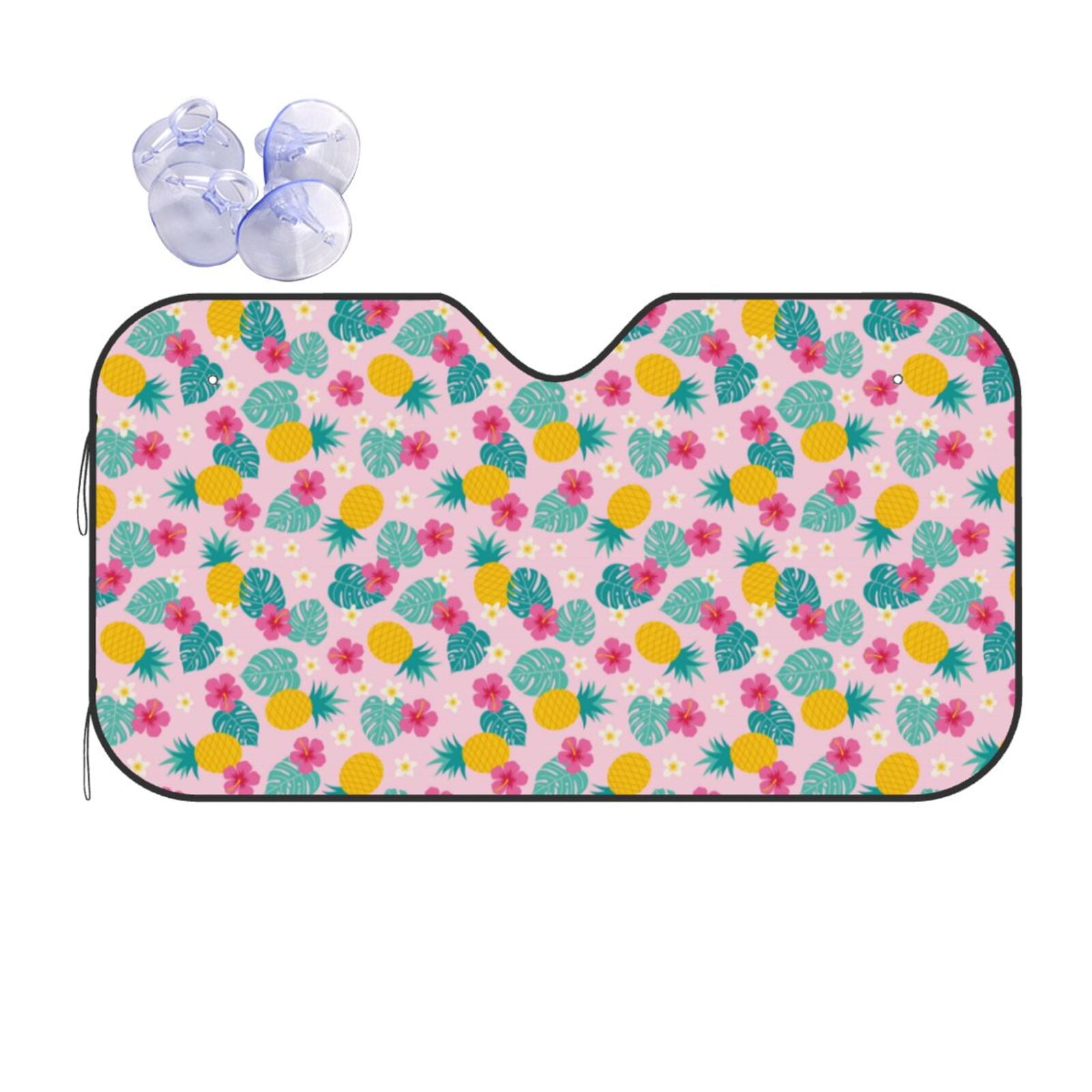 Bingfone Pineapple And Leaves Car Windshield Sun Shade Protector Keep ...