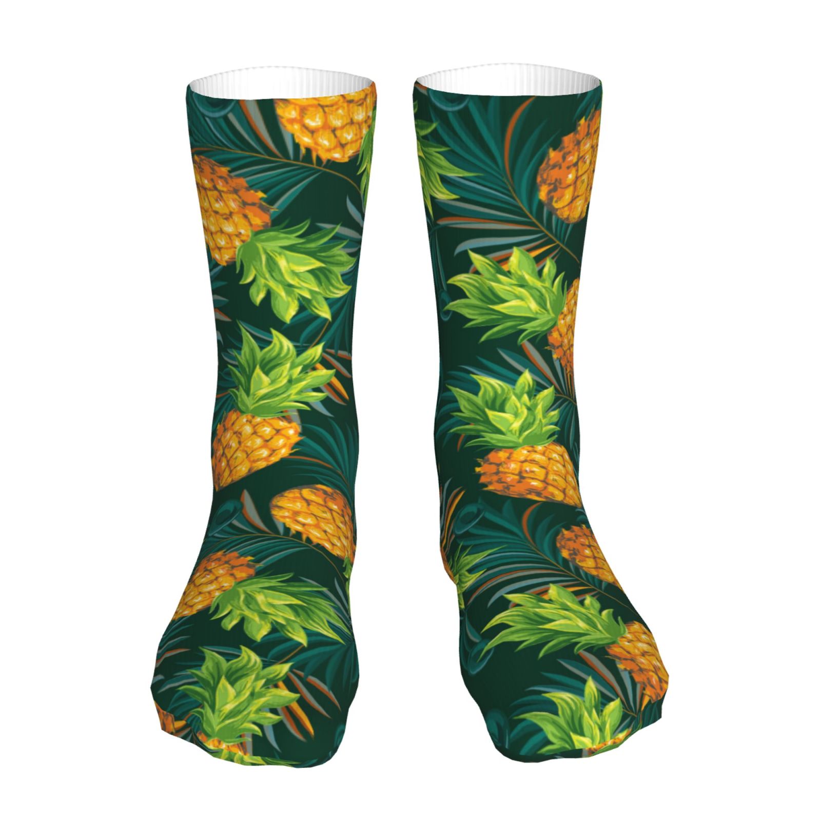 Bingfone Pineapples with Palm Leaves Prirnt Women's Men's Fun Pattern ...