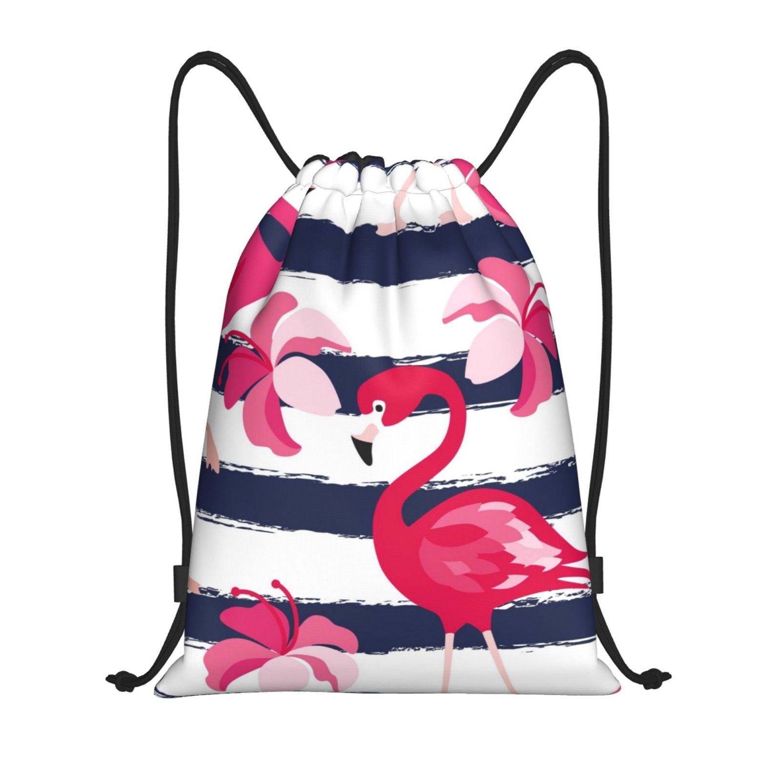 Bingfone Pink Flamingos Drawstrings Backpacks Bags For Men Women Gym ...