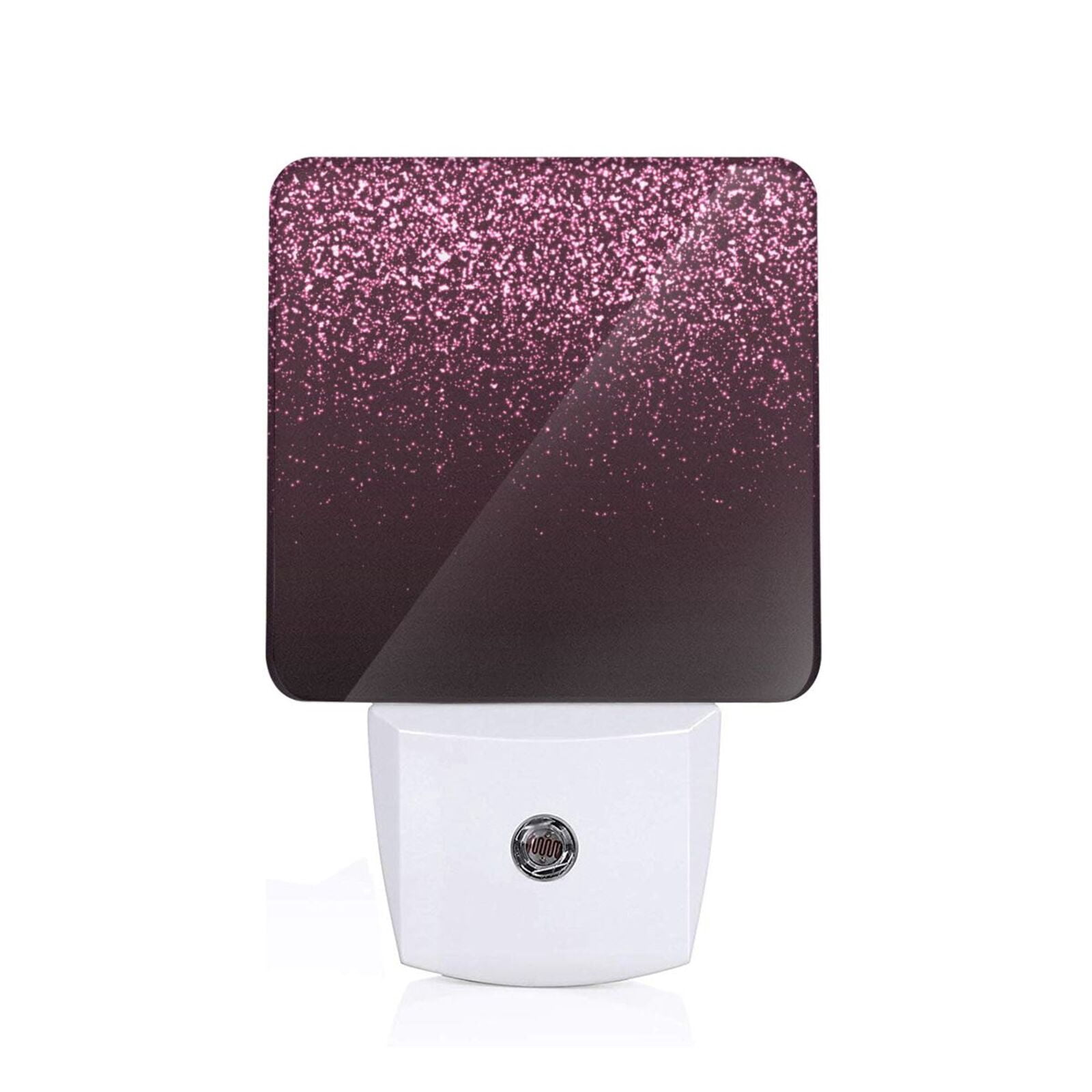 Bingfone Pink Glitter Sparkles A Print Night Lights Plug into Wall,Dusk ...