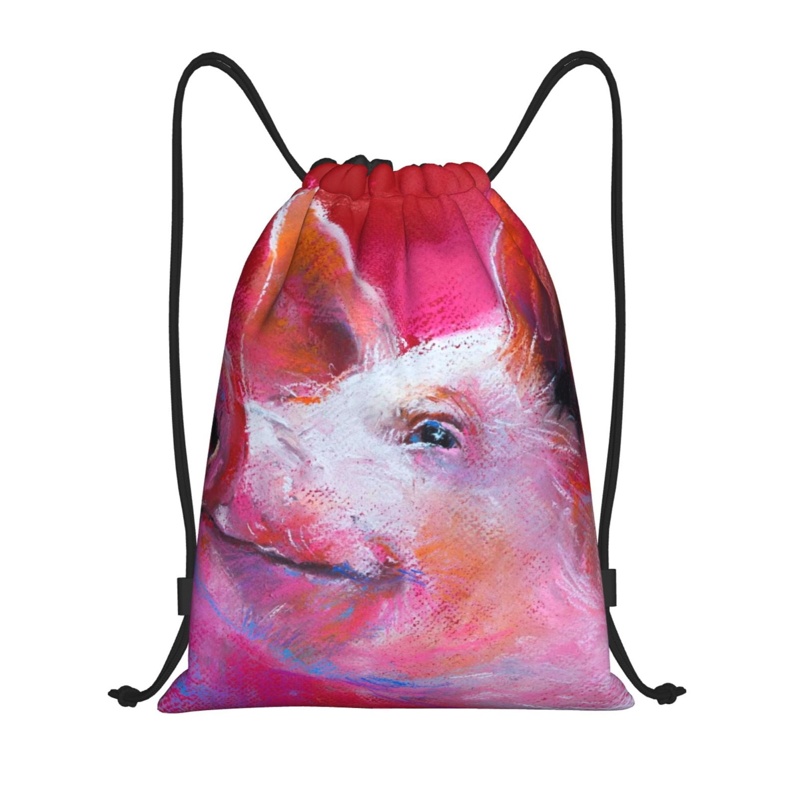Bingfone Pink Pig Drawstrings Backpacks Bags For Men Women Gym ...