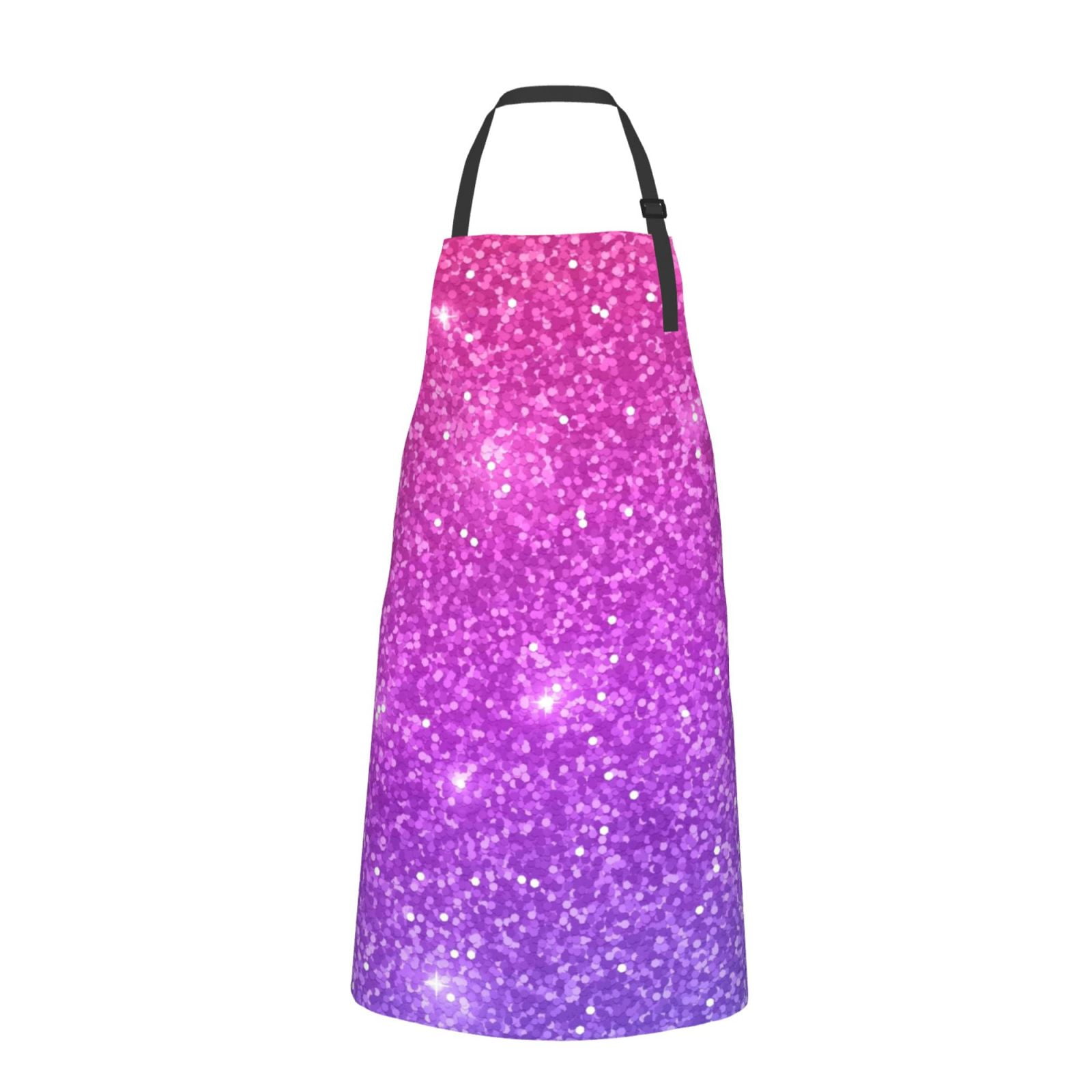 Bingfone Pink Purple Glitter Apron Gifts For Men, Women Professional ...