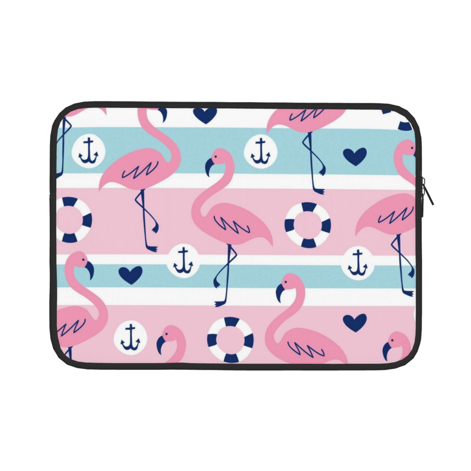 Bingfone Pink Striped Flamingo Laptop Sleeve Case 13 Inch, 360 ...