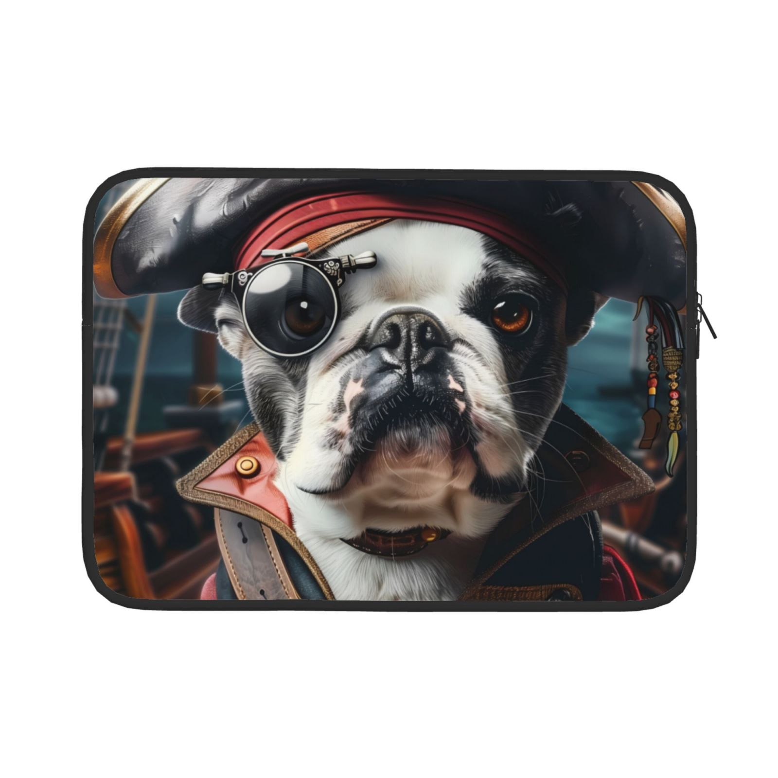 Bingfone Pirate Bulldog On Deck Laptop Sleeve Case 15 inch , 360 ...