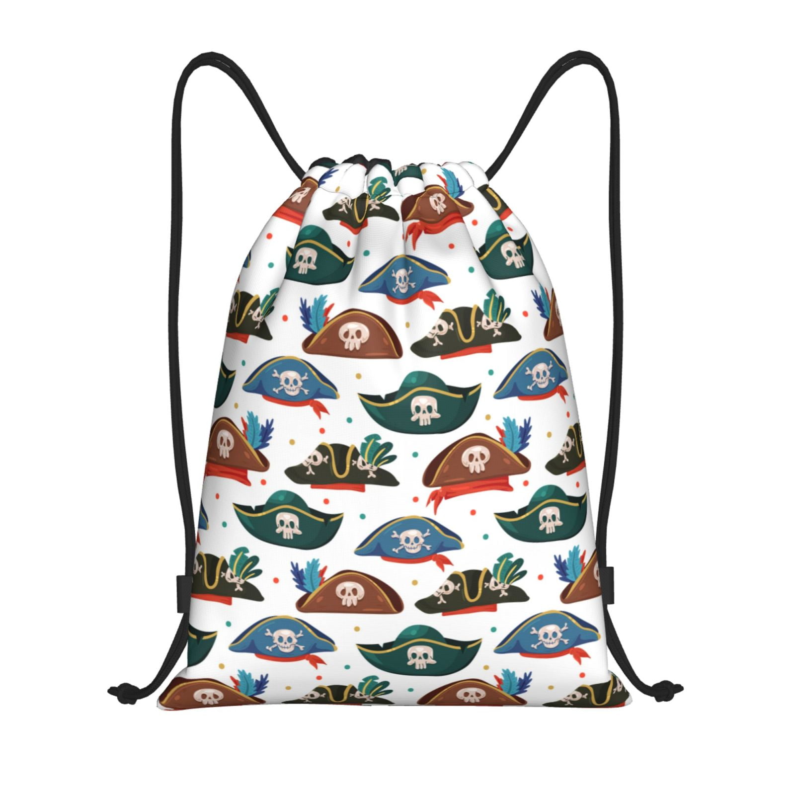 Bingfone Pirate Hats Drawstrings Backpacks Bags for Men Women Gym ...