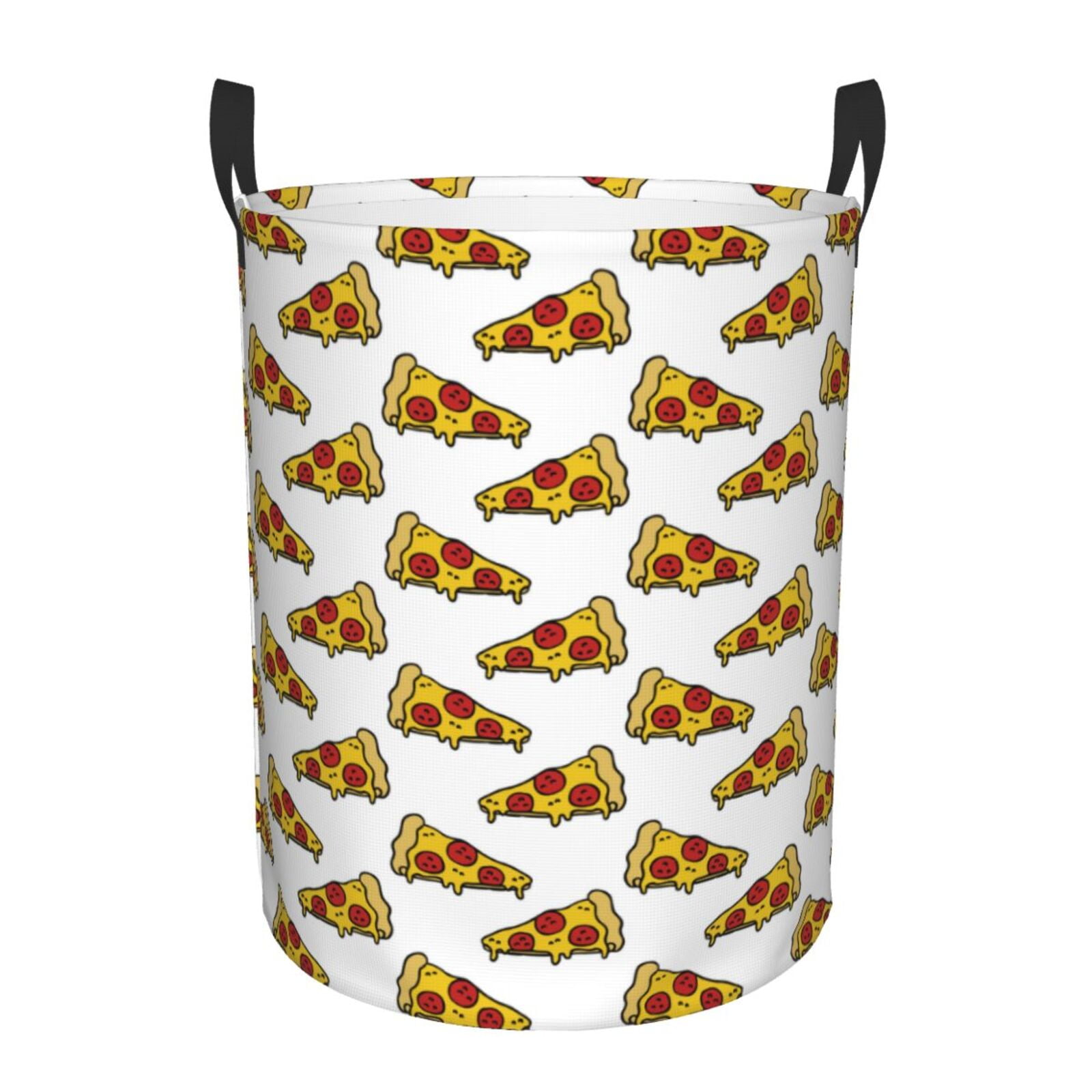 Bingfone Pizza Waterproof Foldable Laundry Hamper Bucket with Handles ...