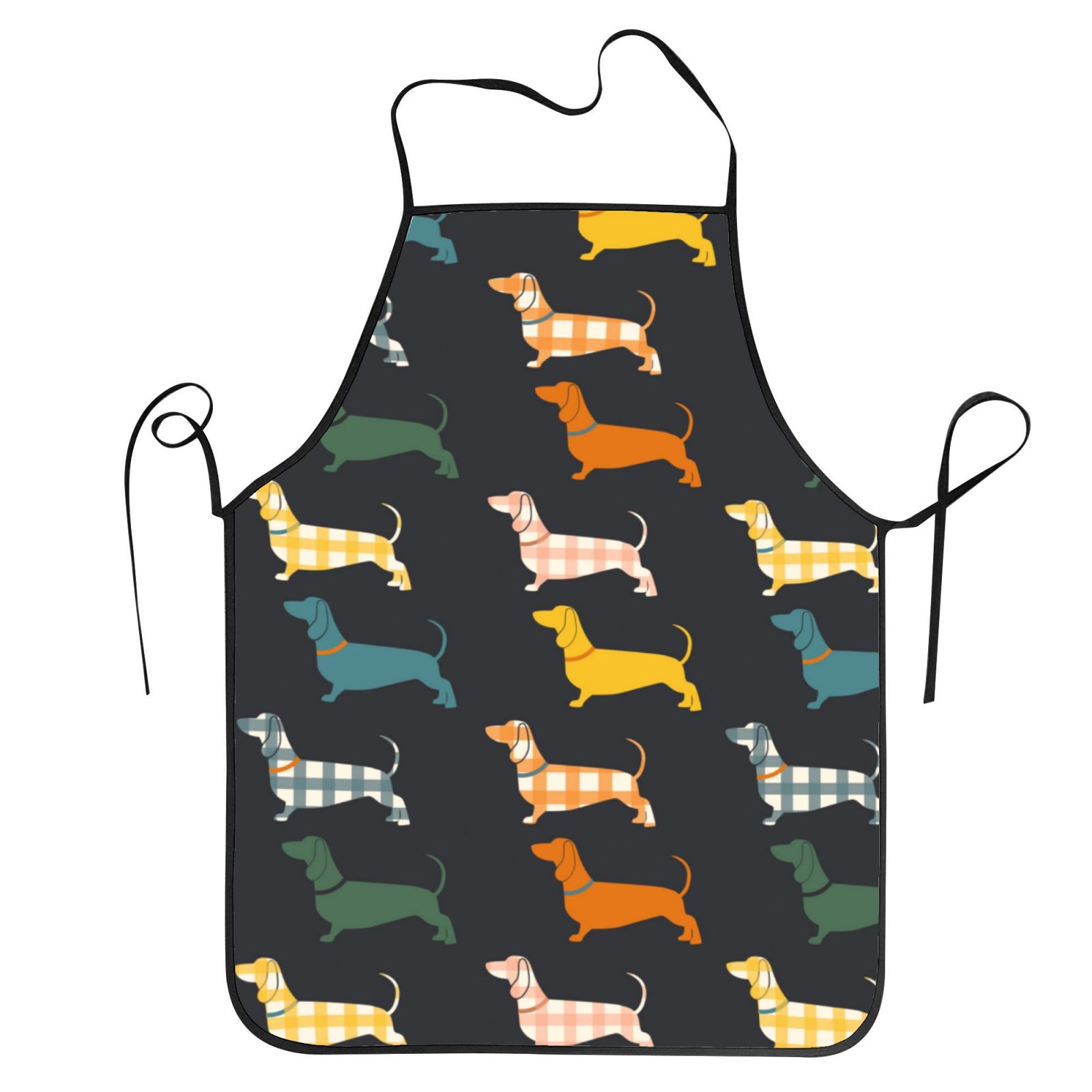 Bingfone Plaid Dachshund for Tie-up Apron, Unisex Waterproof and Stain ...