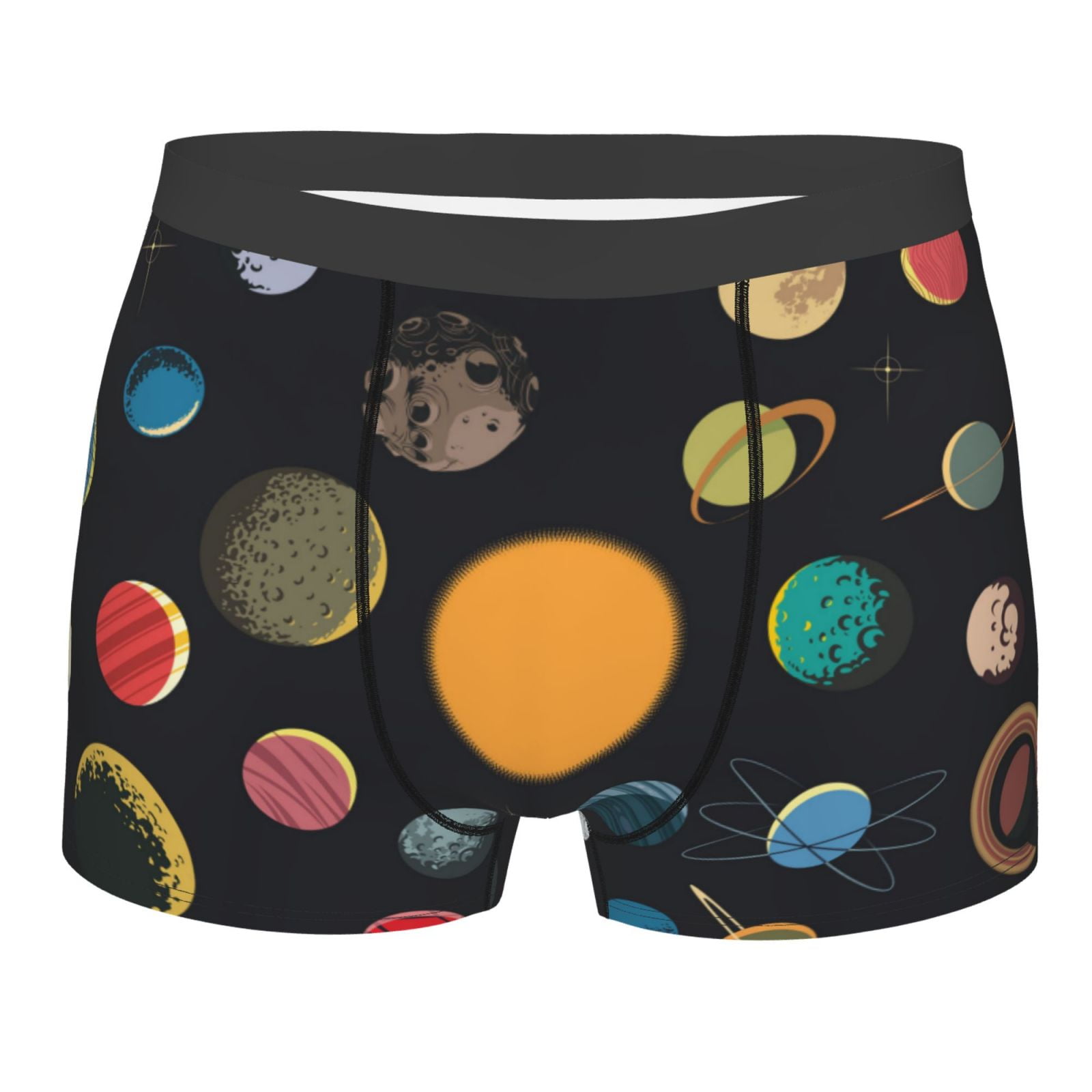 Bingfone Planets And Their Moons Men's Underwear - Casual Stretch Boxer ...