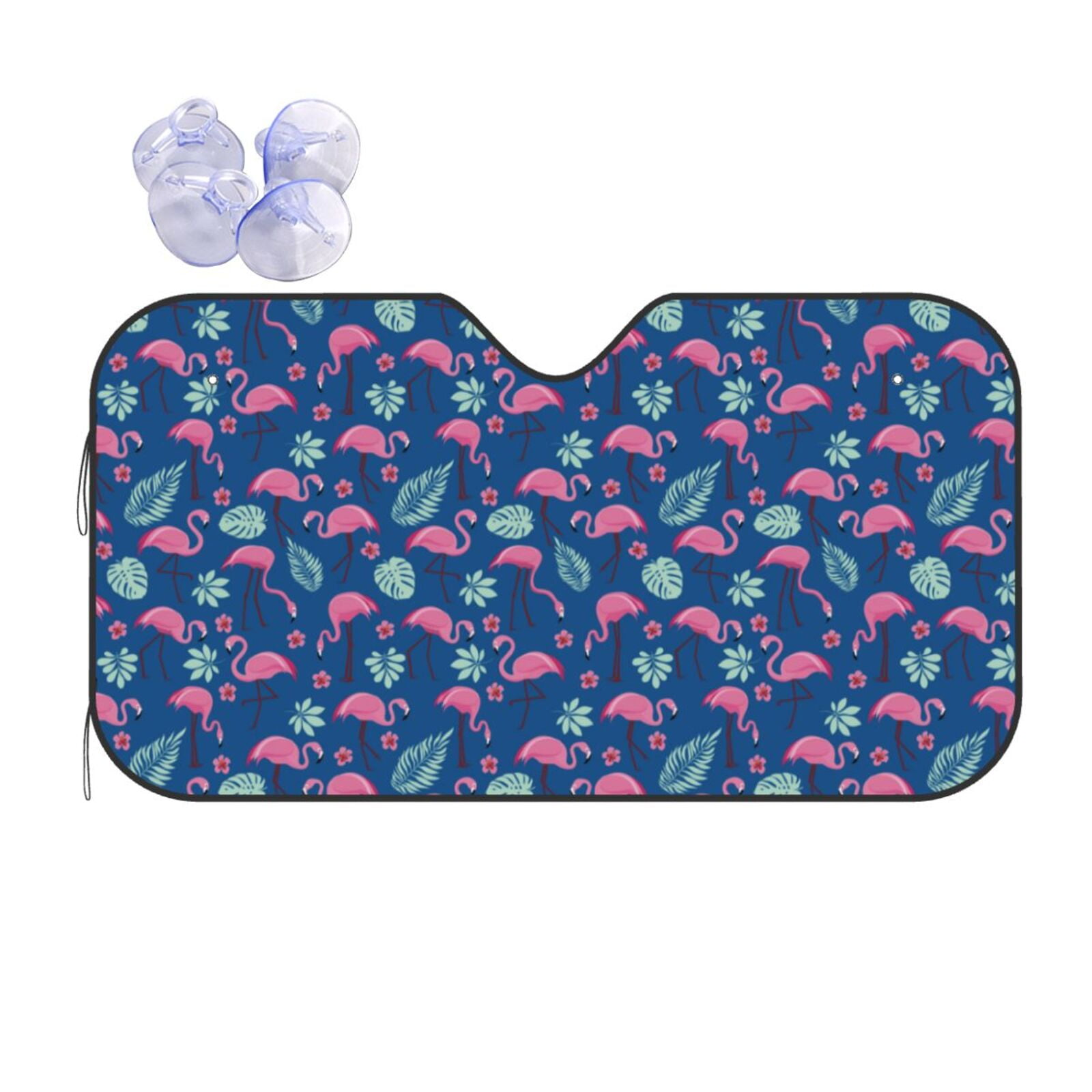 Bingfone Plants And Flamingos Car Windshield Sun Shade Protector Keep ...