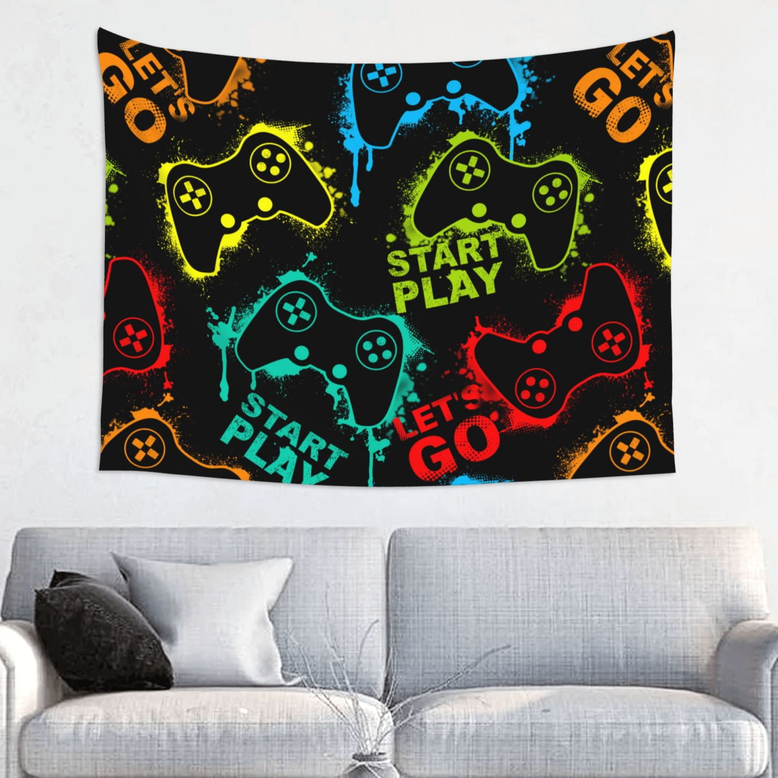 Bingfone Play Game Start Tapestry Wall Hanging Decor For Living Room ...