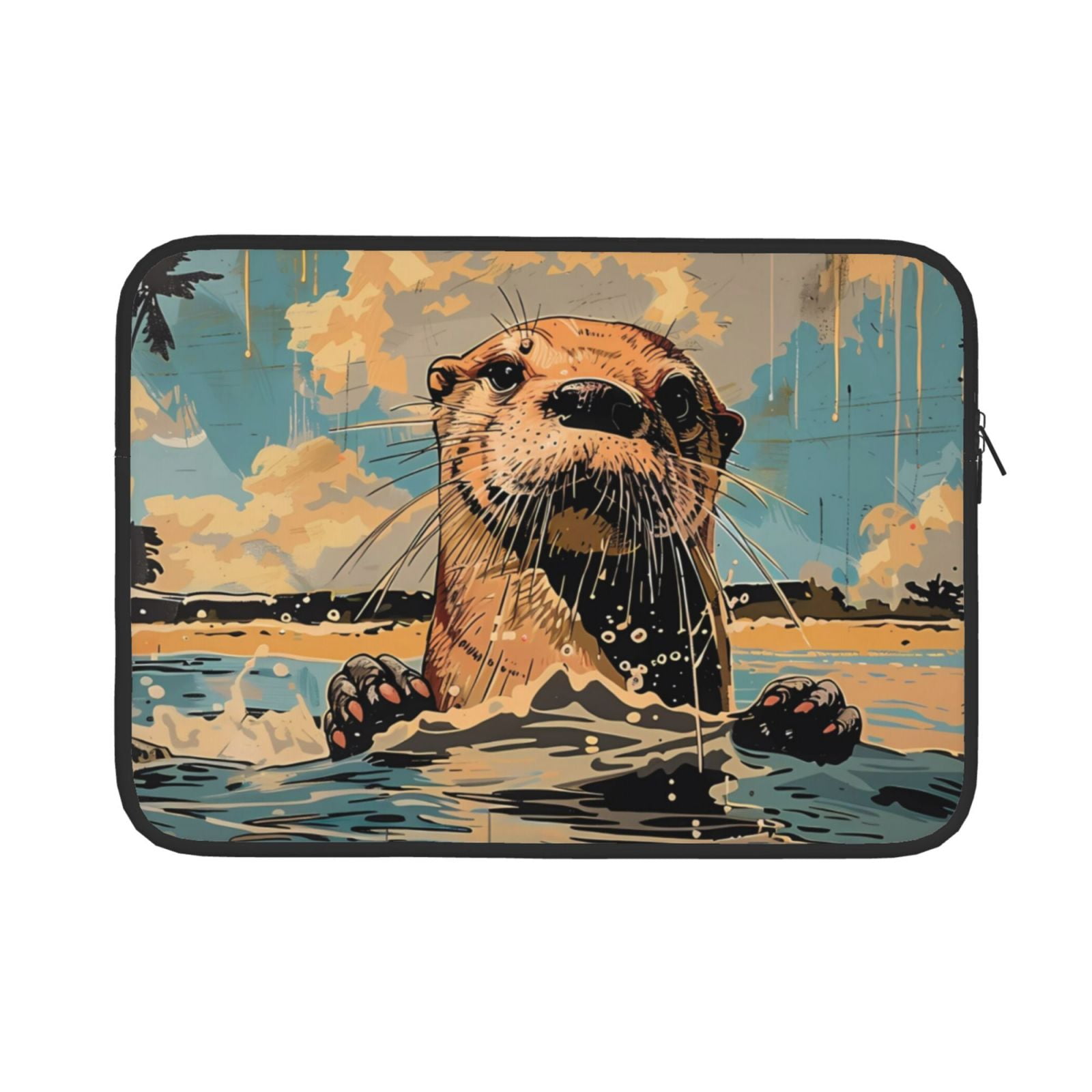 Bingfone Playful Otter Tropical Beach Laptop Sleeve Case 13 inch , 360 ...