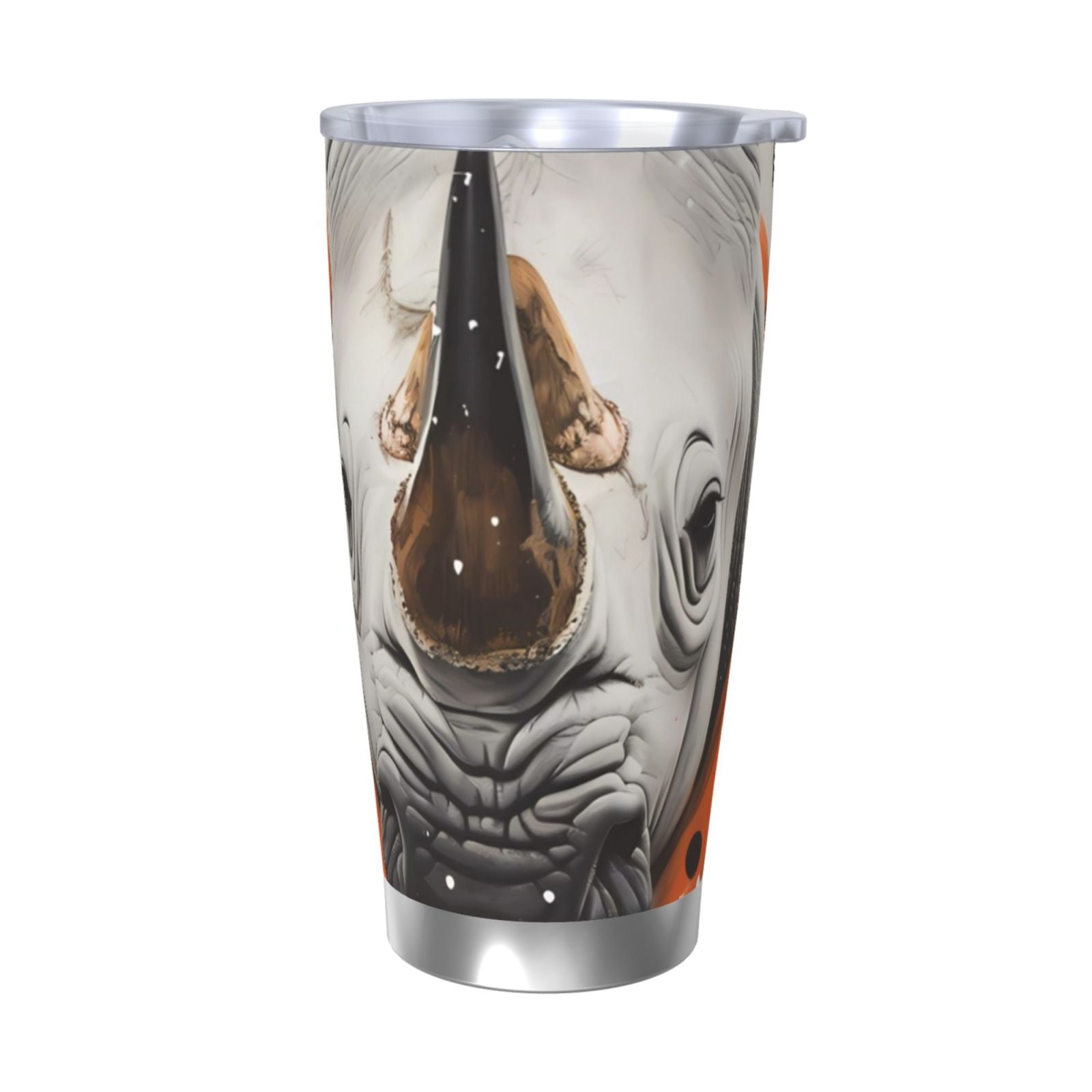 Bingfone Polka Dot Rhino Welcome for 20 Oz Stainless Steel Travel Mug ...