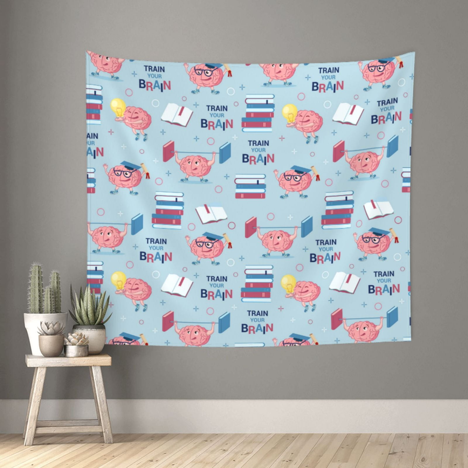 Bingfone Polyester Fabric Tapestry Brain Training Wall Hanging Tapestry ...