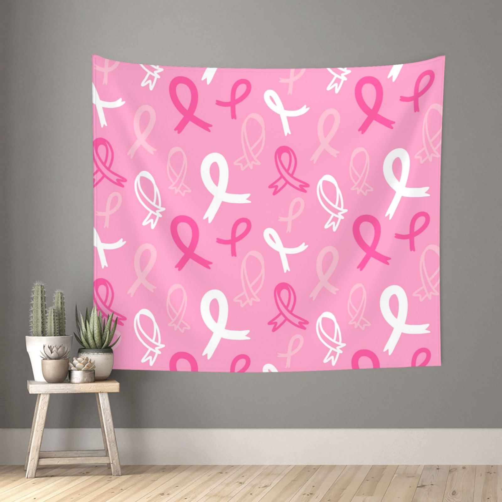 Bingfone Polyester Fabric Tapestry Breast Cancer Awareness (3) Wall ...
