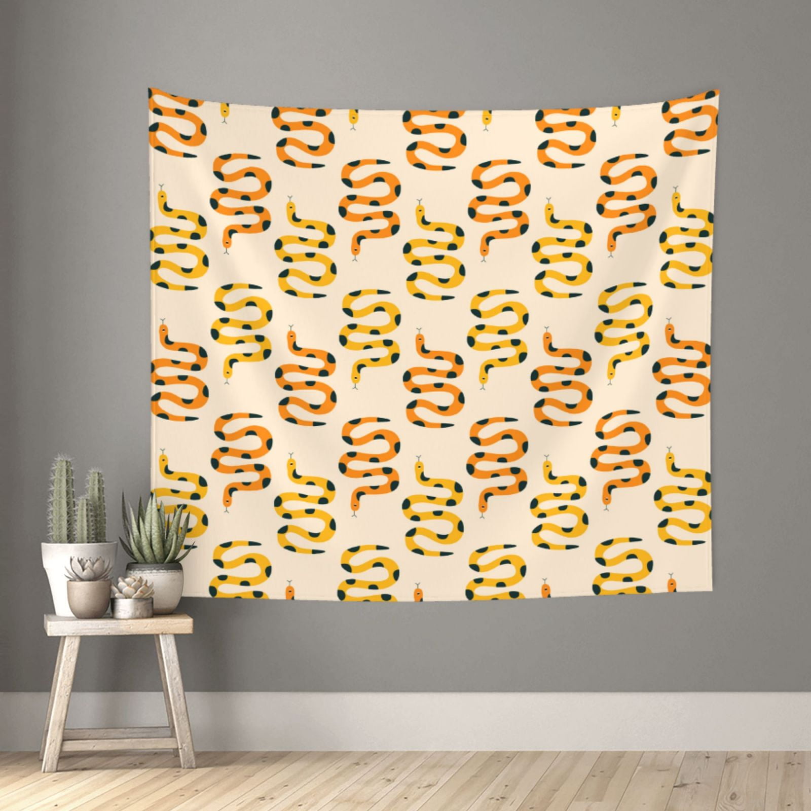 Bingfone Polyester Fabric Tapestry Hand Drawn Snake Wall Hanging ...