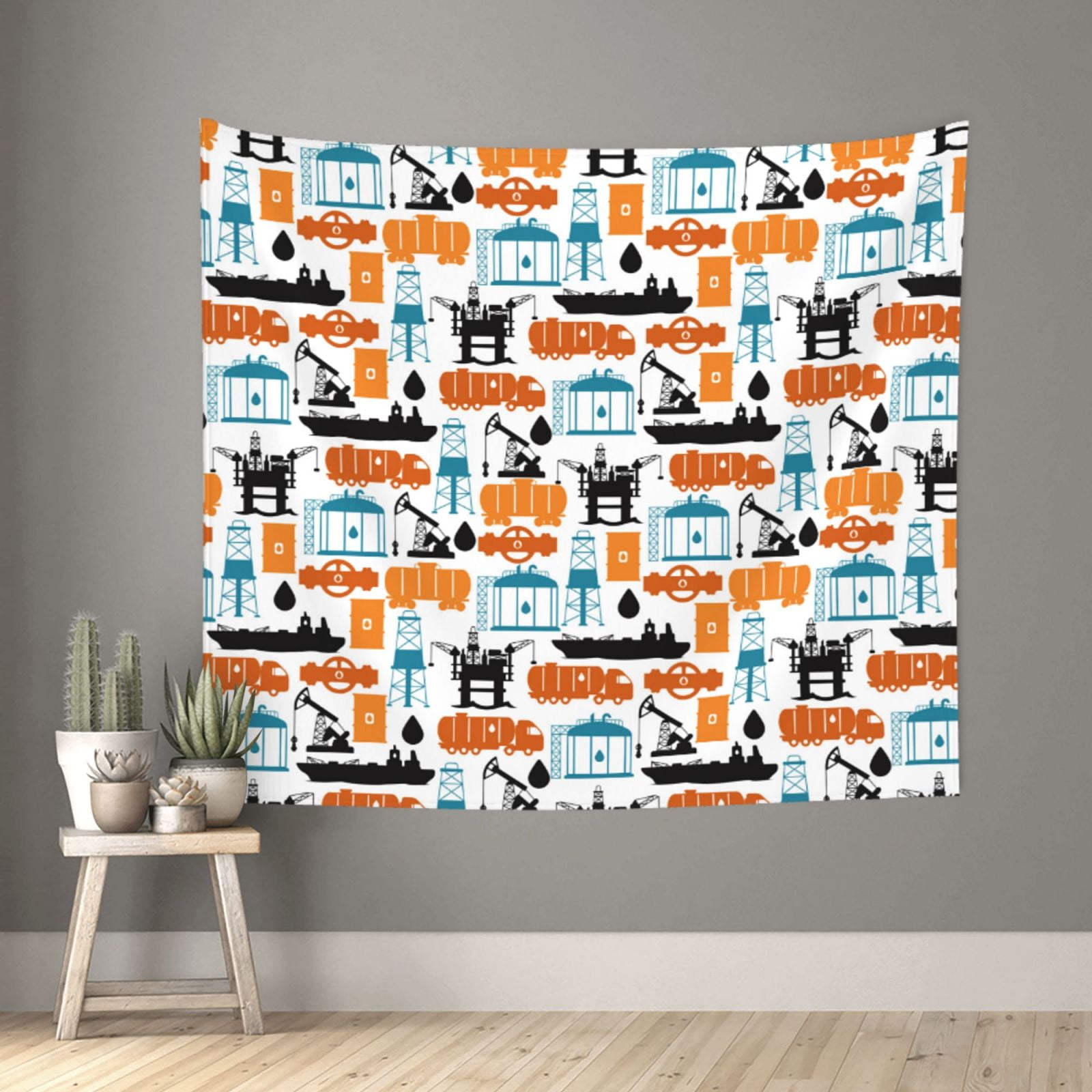Bingfone Polyester Fabric Tapestry Industrial Transportations Wall ...