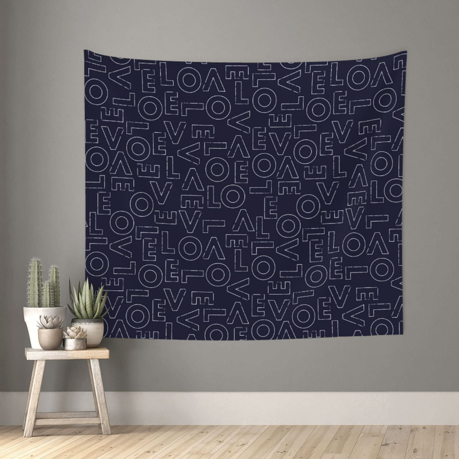 Bingfone Polyester Fabric Tapestry LOVE Wall Hanging Tapestry,Daily ...