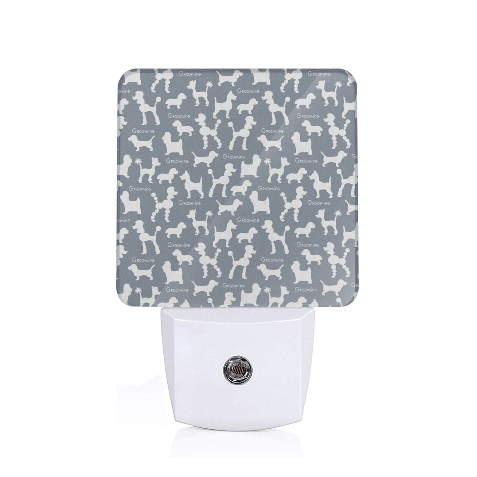 Bingfone Poodle Dog Print Night Lights Plug into Wall,Dusk to Dawn ...
