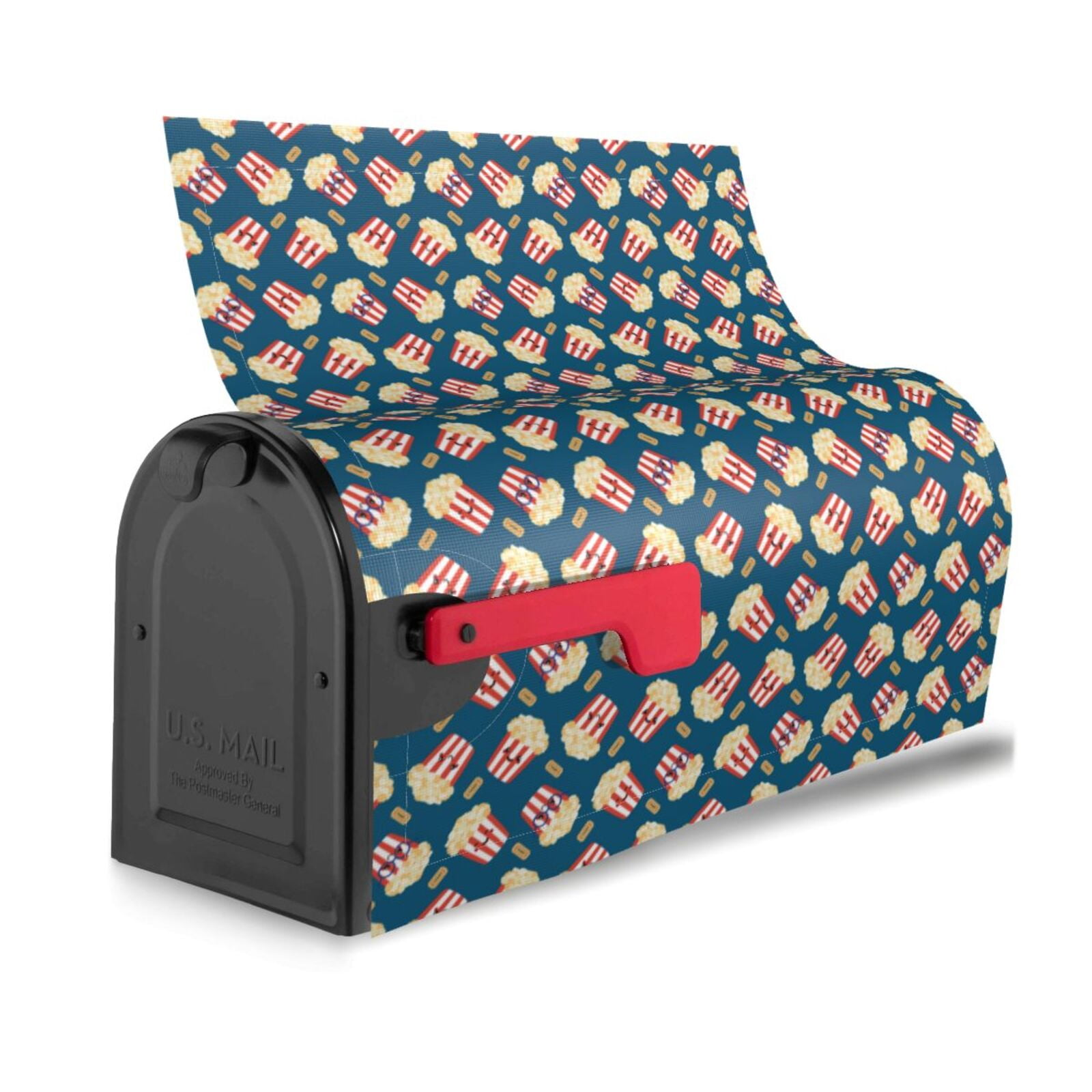 Bingfone Popcorn With Glasses Magnetic Mailbox Cover Standard Size for ...