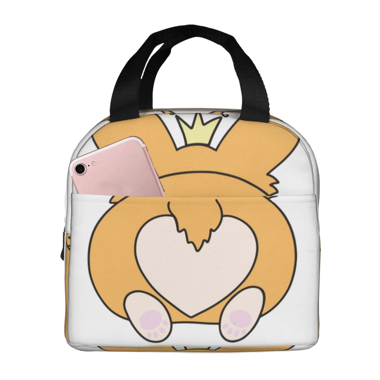 Bingfone Prince Corgi Dog Print Lunch Bag Insulated Lunch Box, Small ...