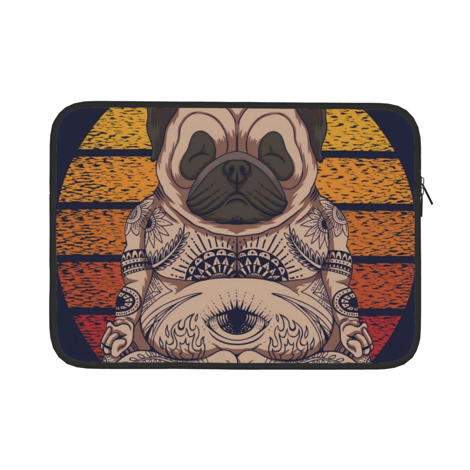 Bingfone Pug Dog Yoga Laptop Sleeve Case 13 Inch, 360° Protective ...