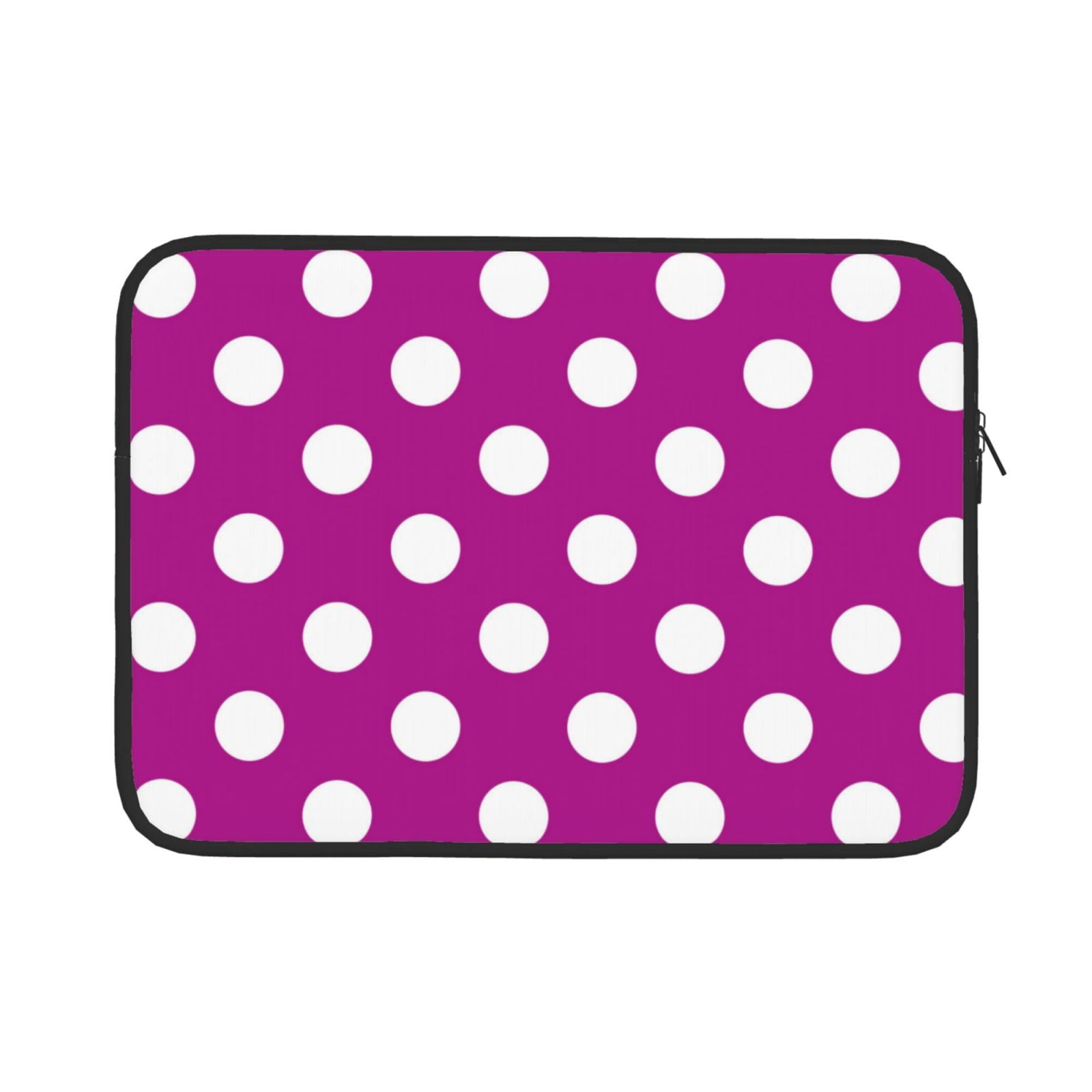 Bingfone Purlpe And White Polka Dot Laptop Sleeve Case 13 inch , 360 ...