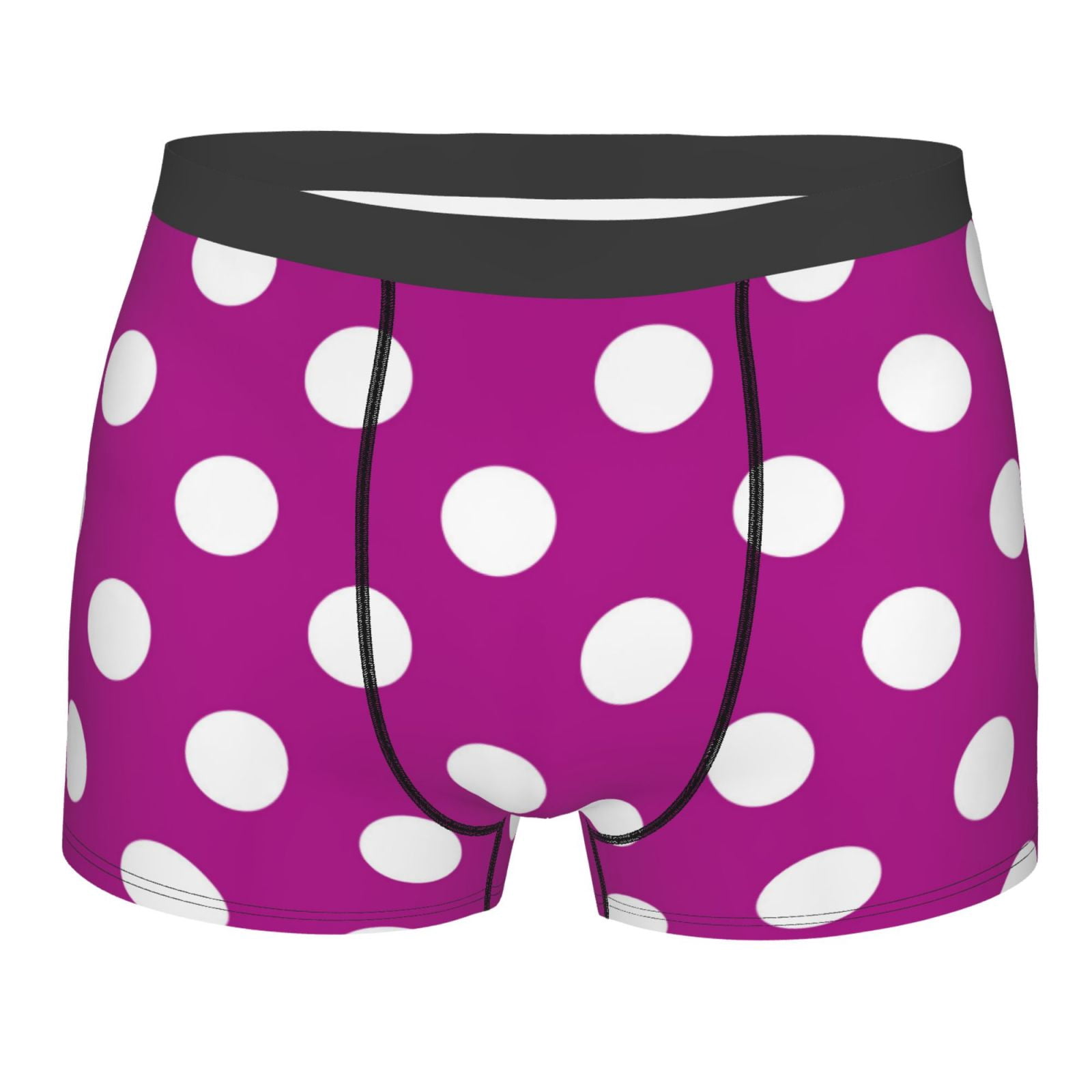 Bingfone Purlpe And White Polka Dot Men's Underwear - Casual Stretch ...