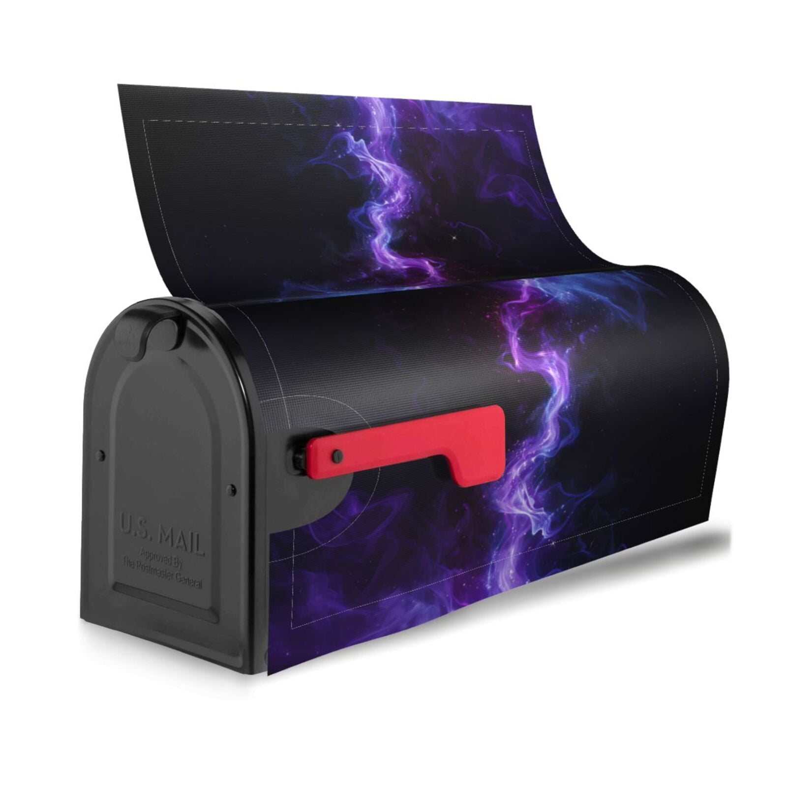 Bingfone Purple And Blue Nebula Magnetic Mailbox Cover Standard Size for Garden Yard Outdoor ...