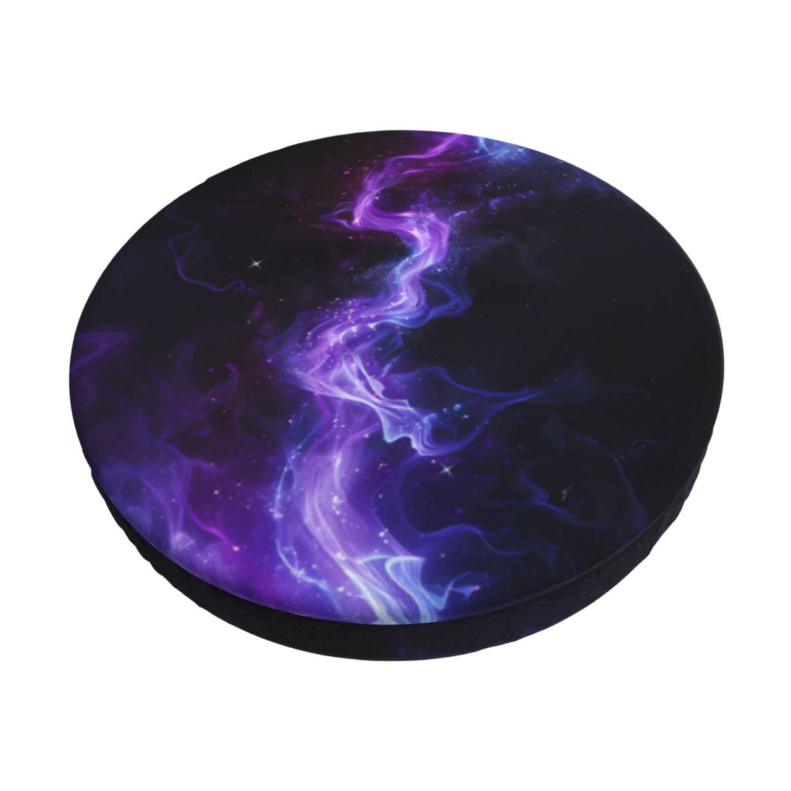 Bingfone Purple And Blue Nebula Padded Round Bar Stool Cover Cushion ...