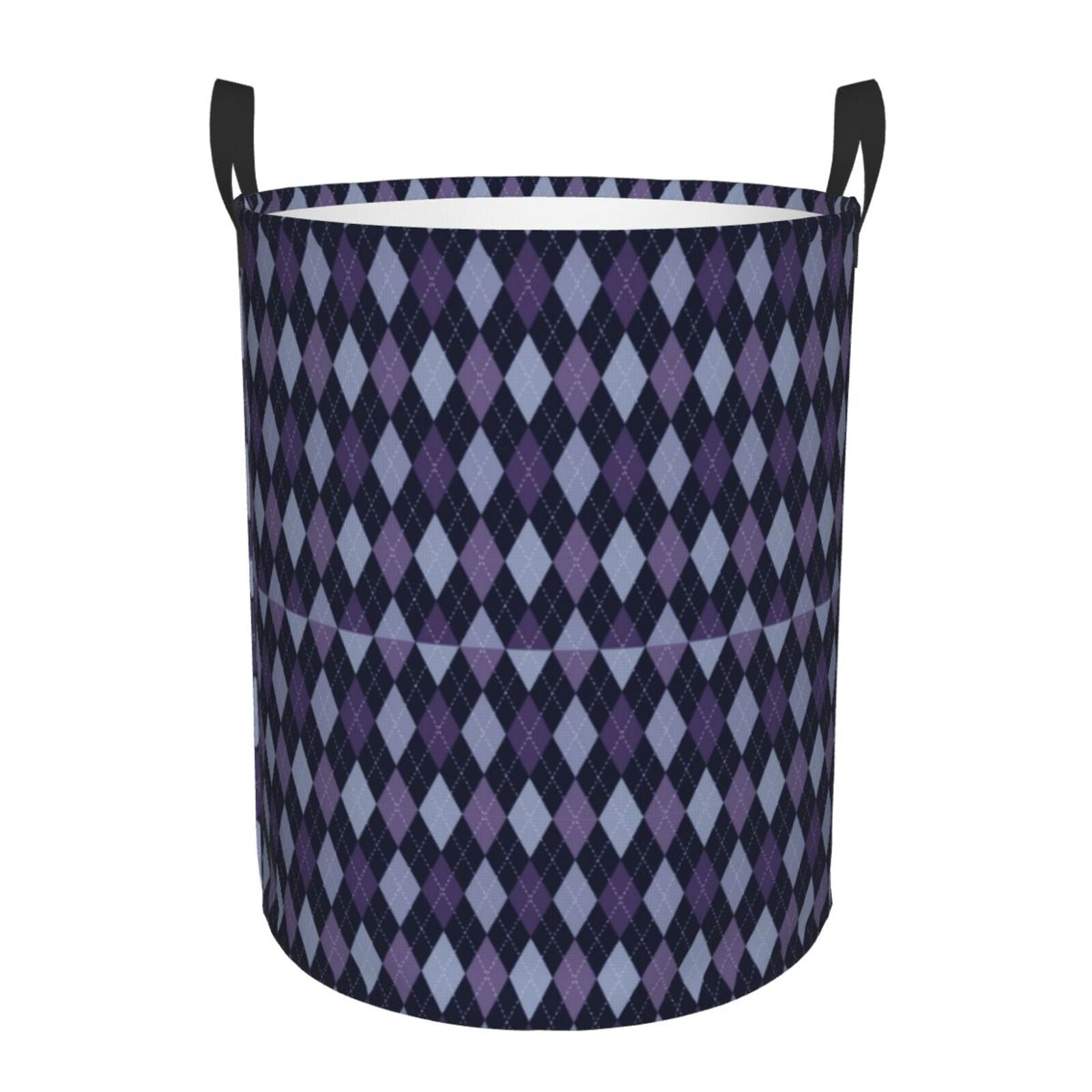 Bingfone Purple And Blue Squares Waterproof Foldable Laundry Hamper ...