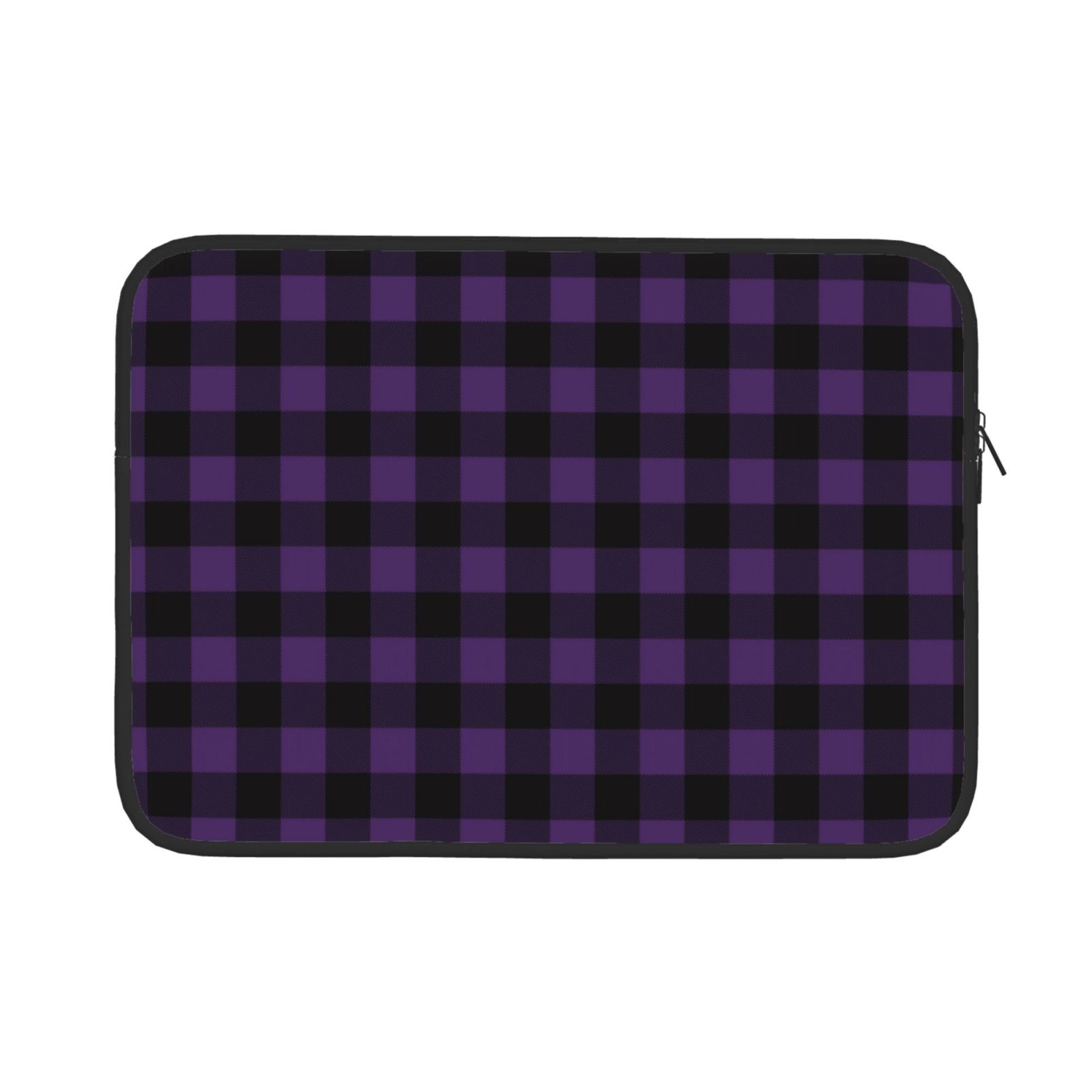Bingfone Purple Black Plaid Laptop Sleeve Case 13 inch , 360 ...