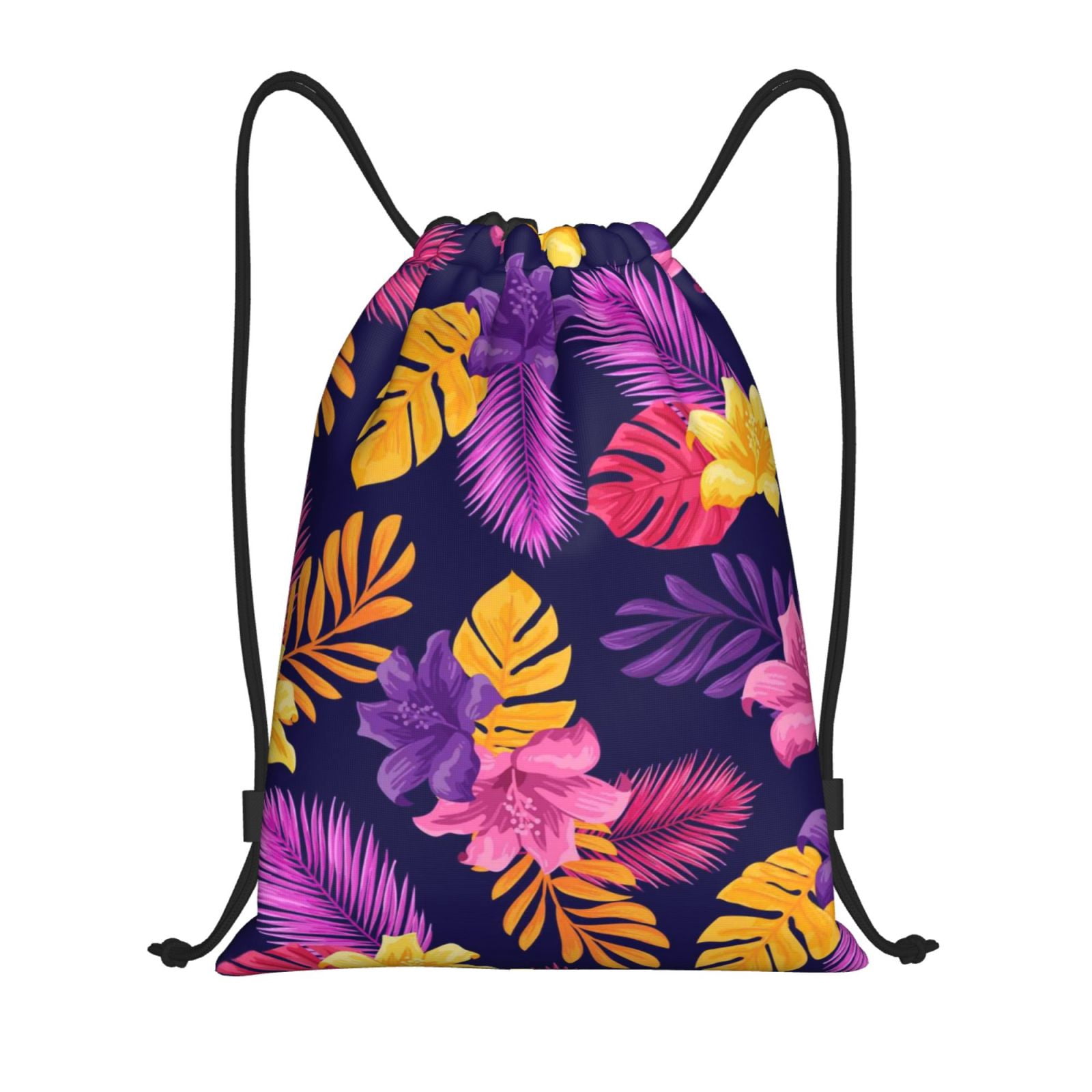 Bingfone Purple Flower Drawstrings Backpacks Bags For Men Women Gym ...
