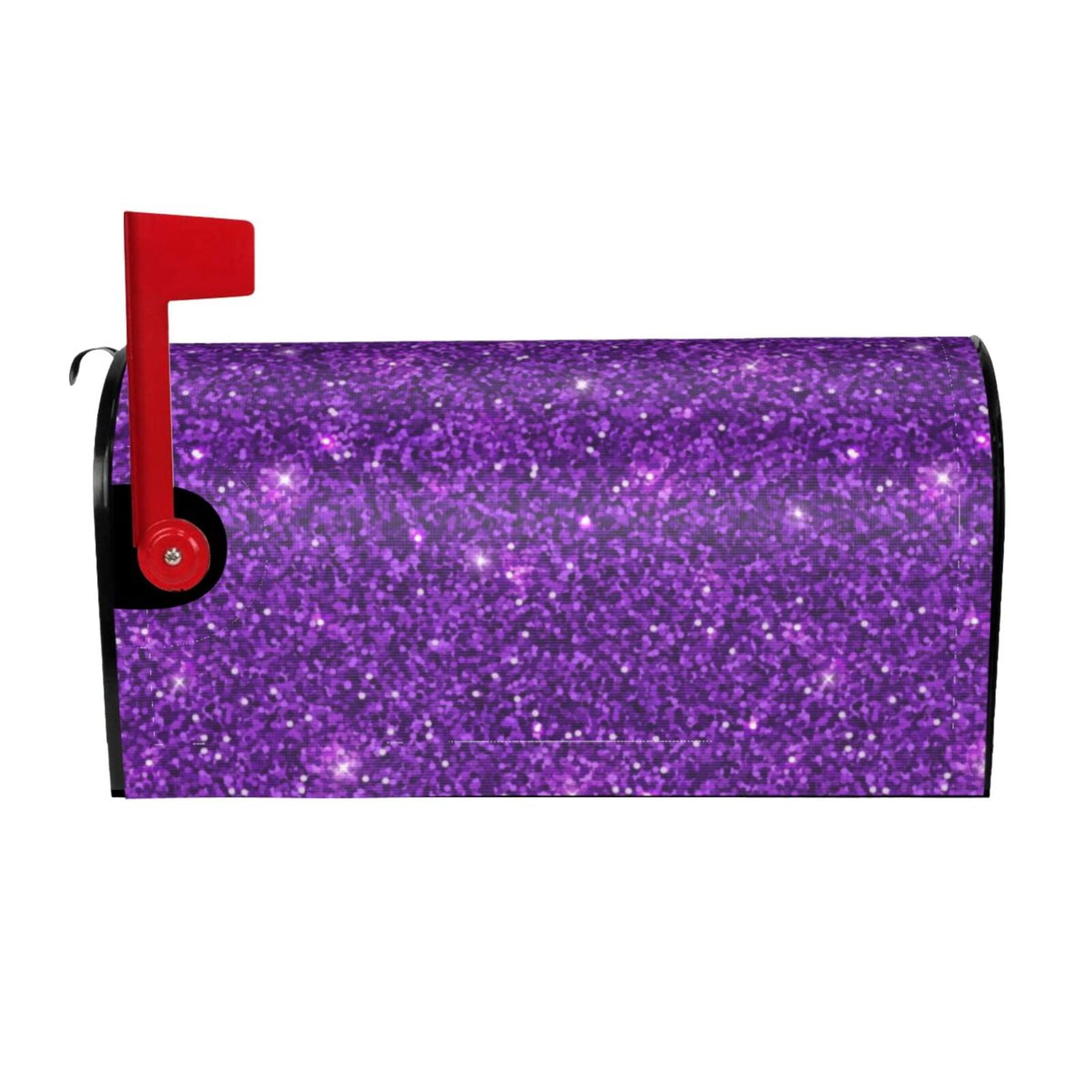 Bingfone Purple Glitter Magnetic Mailbox Cover Standard Size For Garden ...