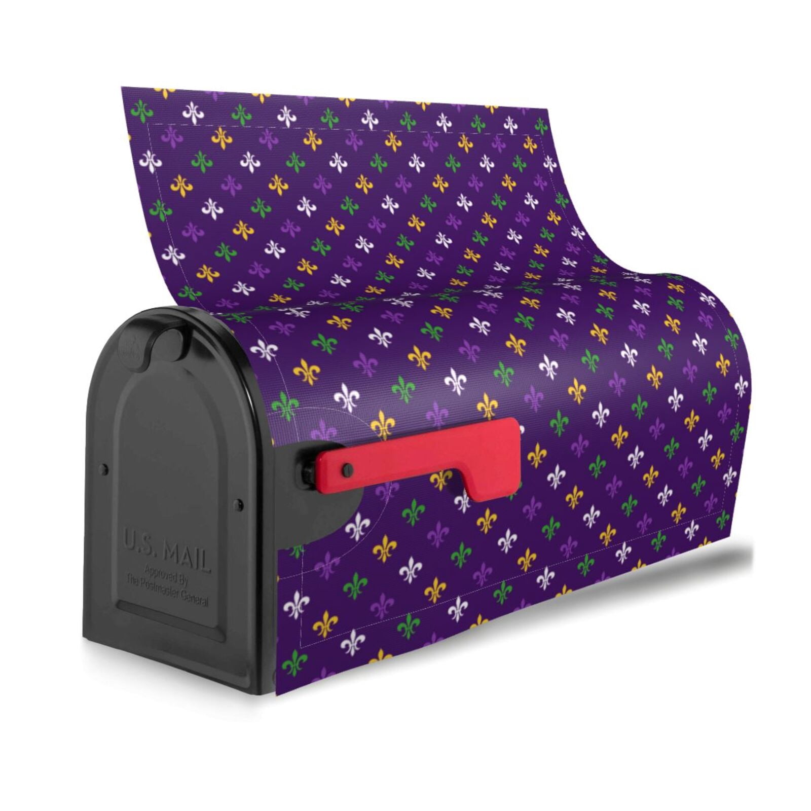 Bingfone Purple Mardi Gras Magnetic Mailbox Cover Standard Size for ...
