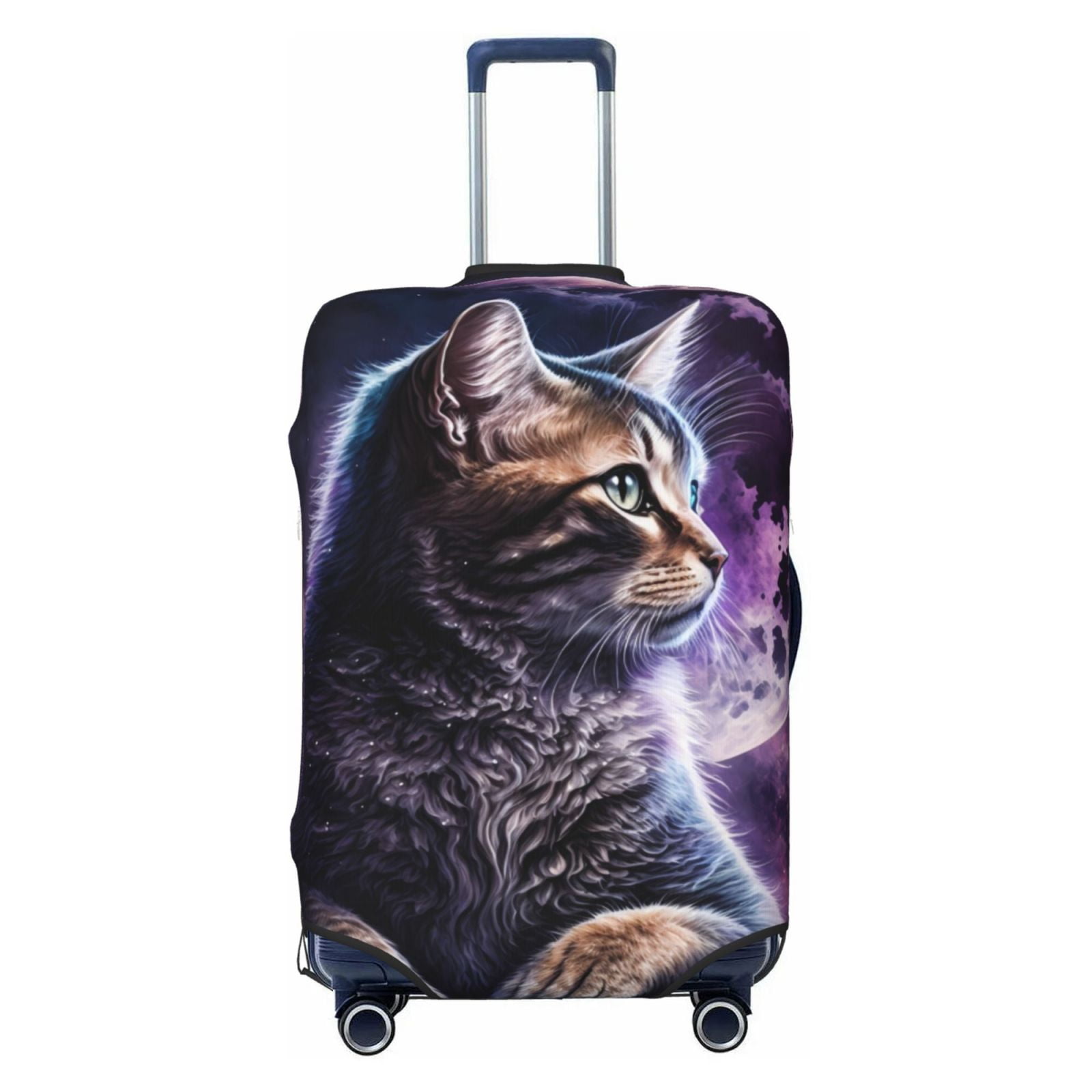 Bingfone Purple Moon Cat Luggage Cover Washable Suitcase Cover ...