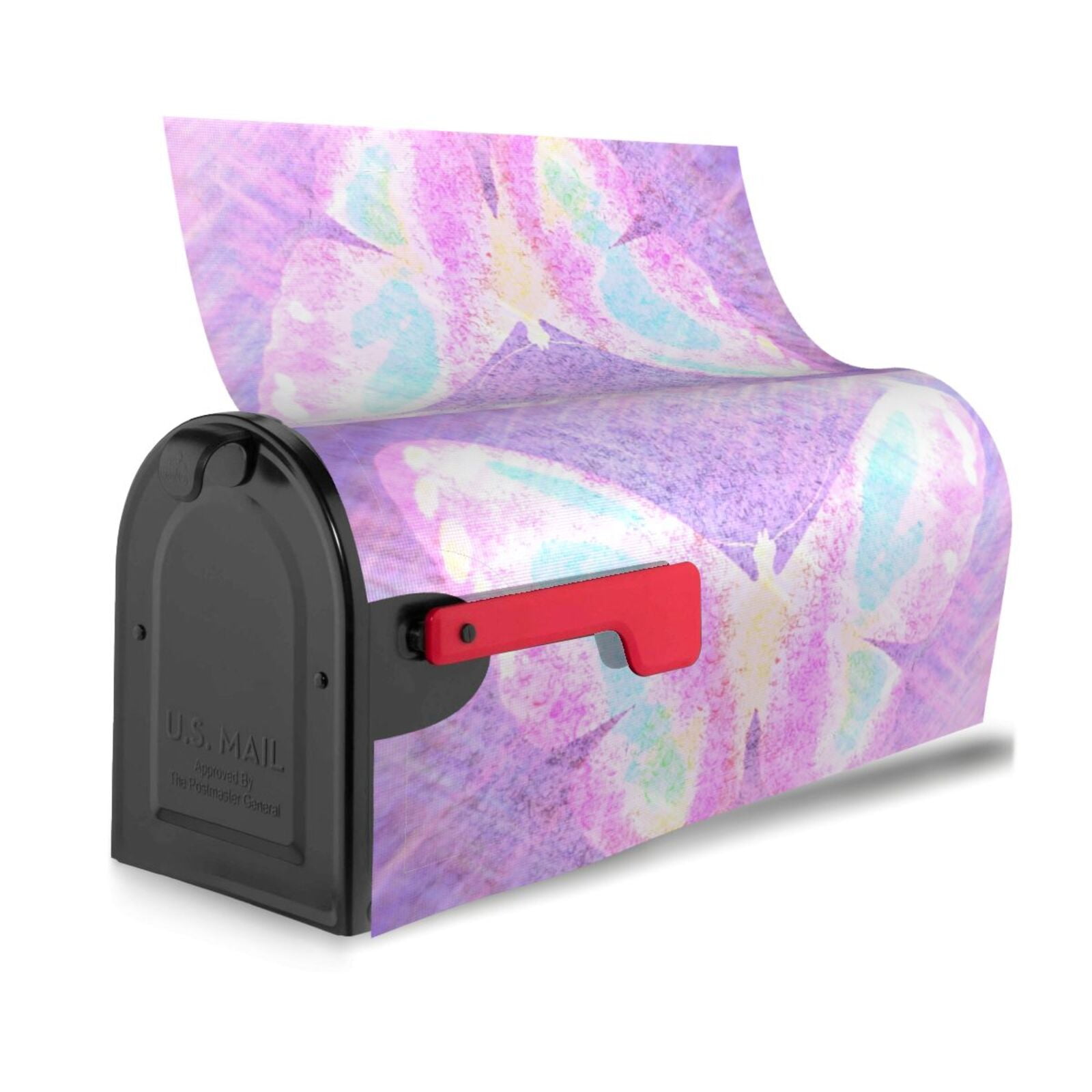 Bingfone Purple Sparkling Butterfly Magnetic Mailbox Cover Standard ...