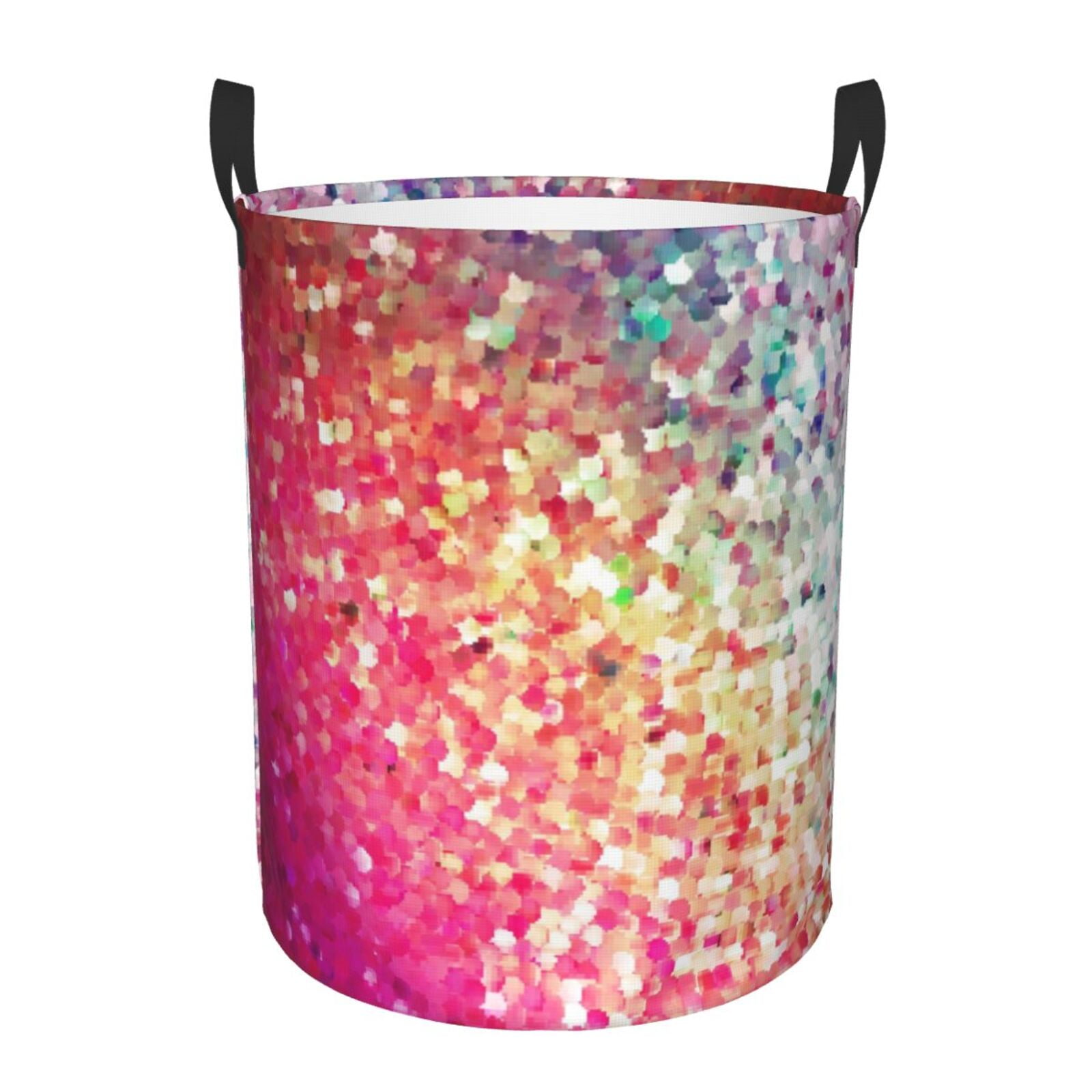 Bingfone Purple Sparkling Waterproof Foldable Laundry Hamper Bucket ...