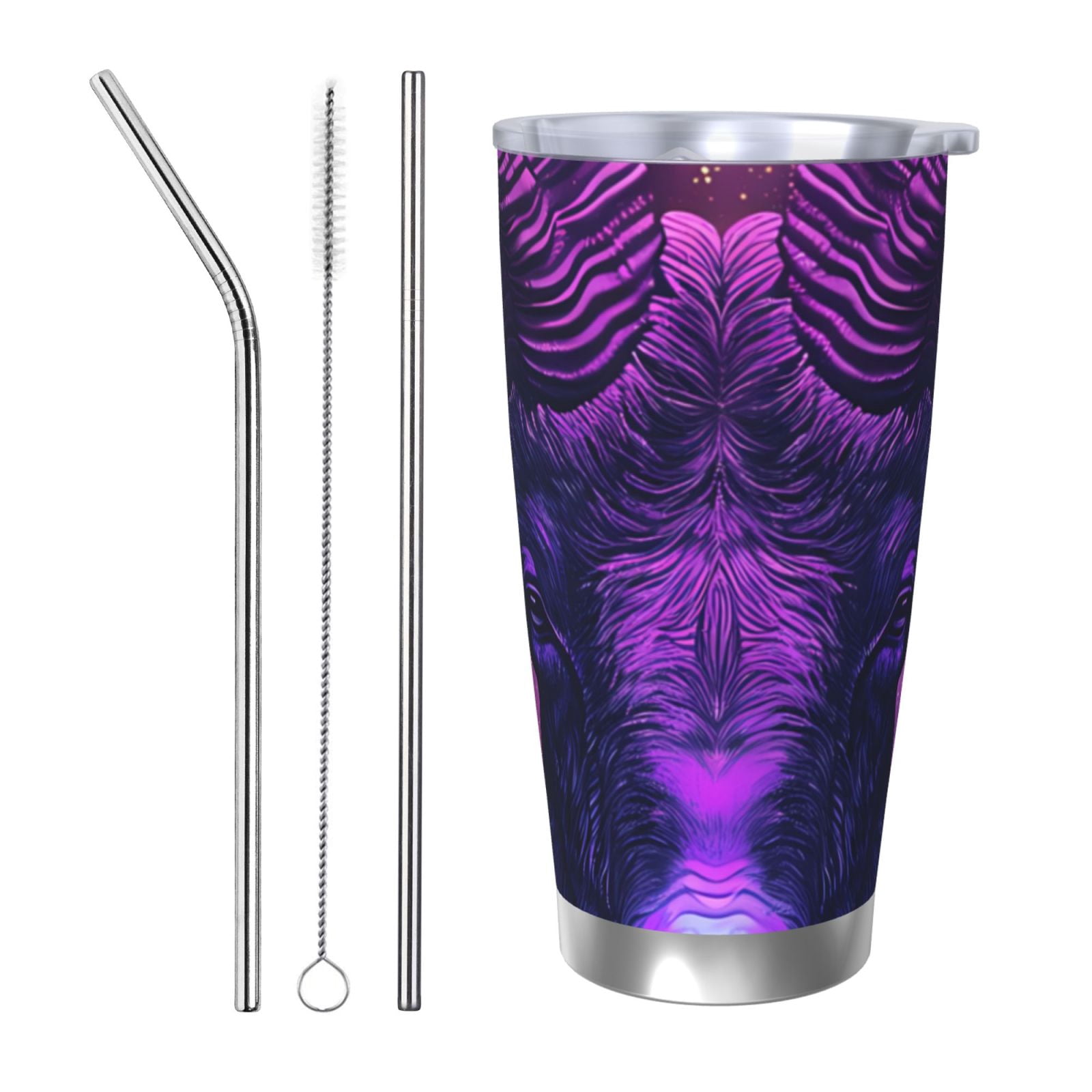 Bingfone Purple Starry Sky Antelope for 20 Oz Stainless Steel Travel ...