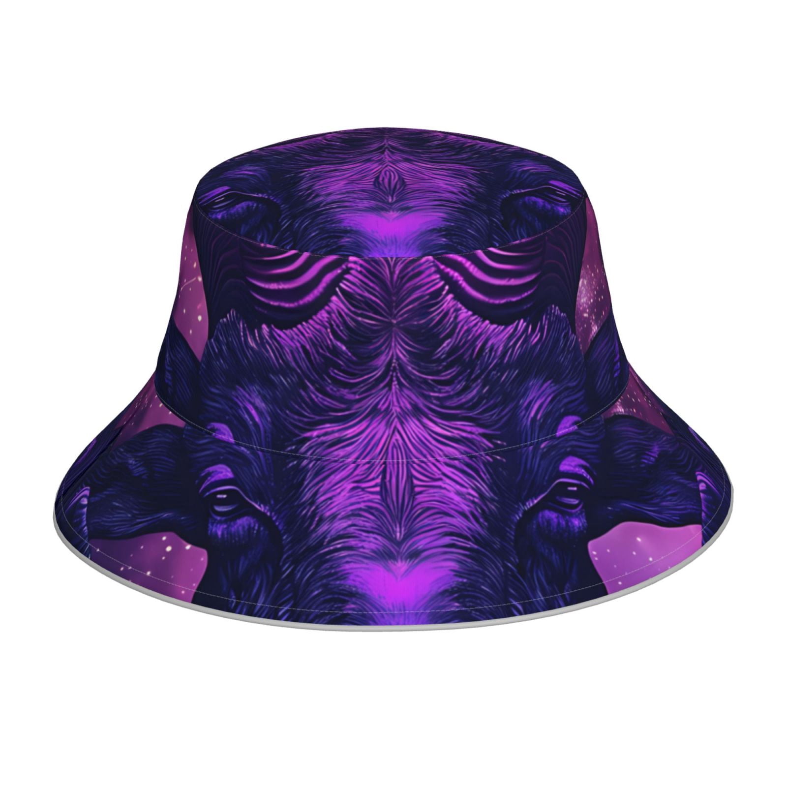 Bingfone Purple Starry Sky Antelope Bucket Hat for Men Women,Packable ...