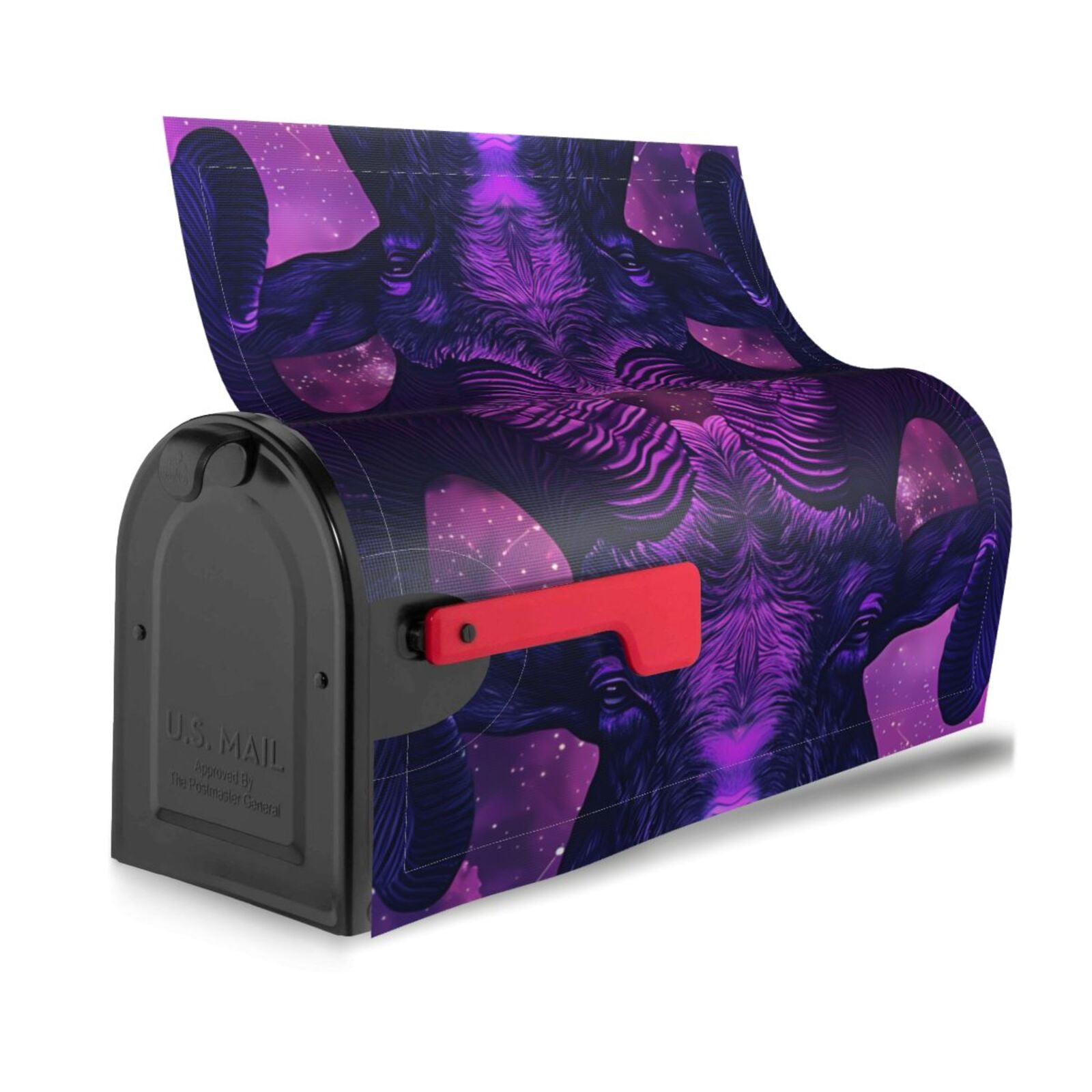 Bingfone Purple Starry Sky Antelope Magnetic Mailbox Cover Standard ...