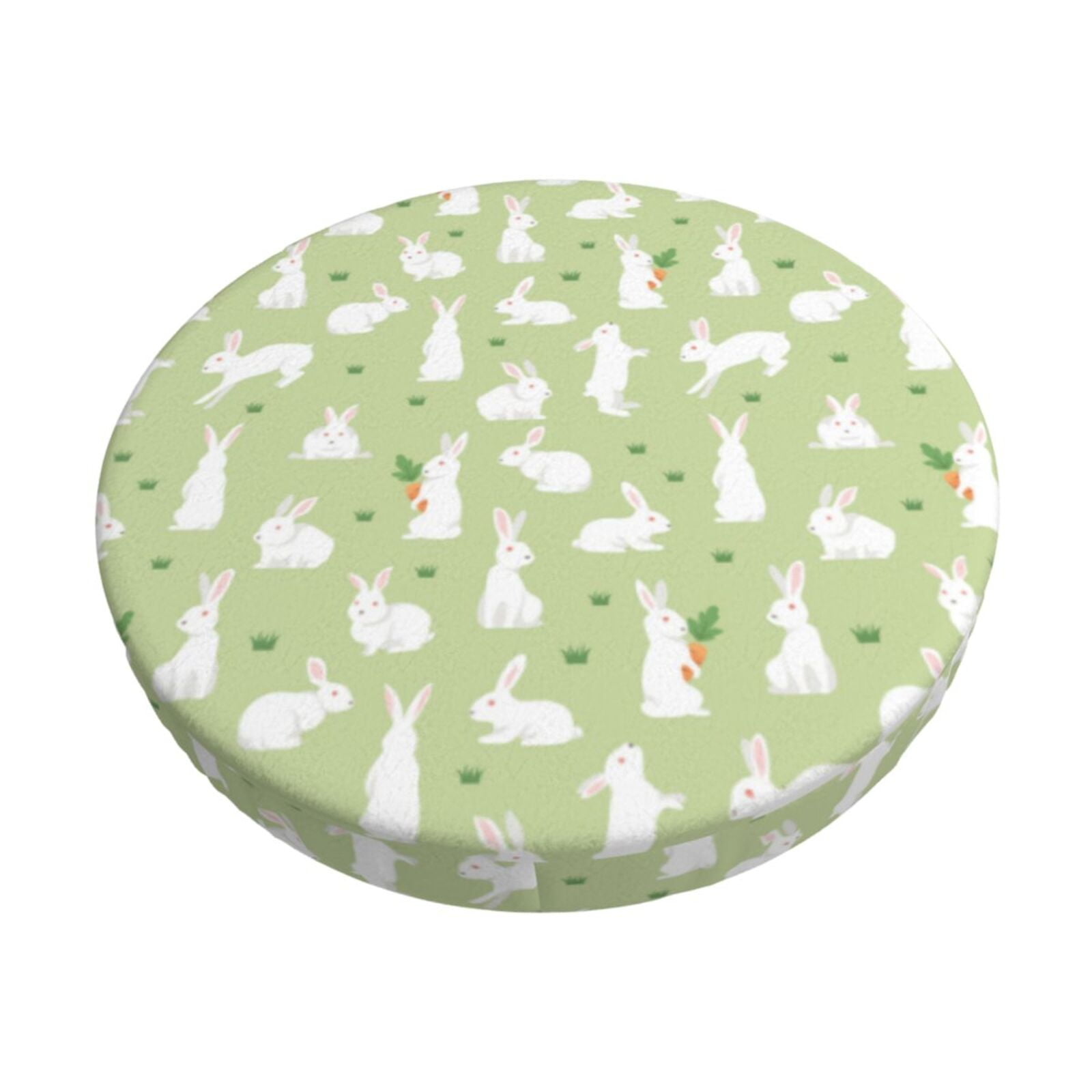 Bingfone Rabbit And Carrot (2) Padded Round Bar Stool Cover Cushion ...